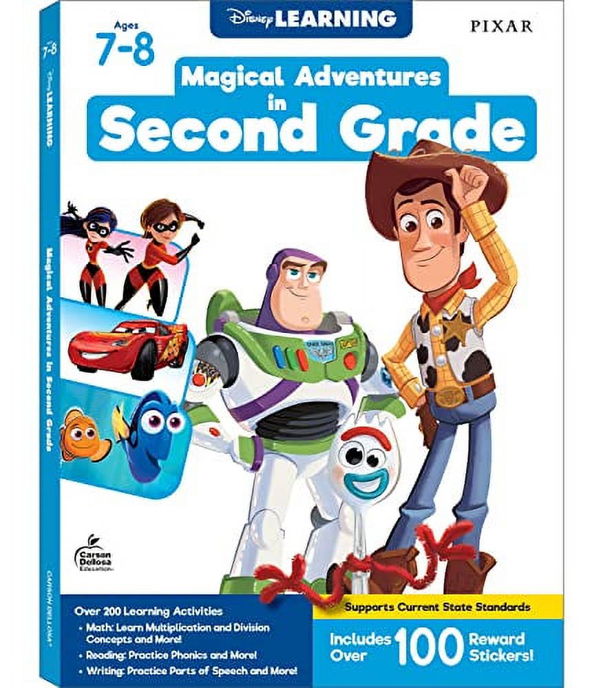Disney Learning Magical Adventures in 2nd Grade Workbooks All Subjects ...