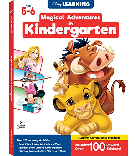 Pre-Owned Disney Learning Magical Adventures in Kindergarten Workbooks ...