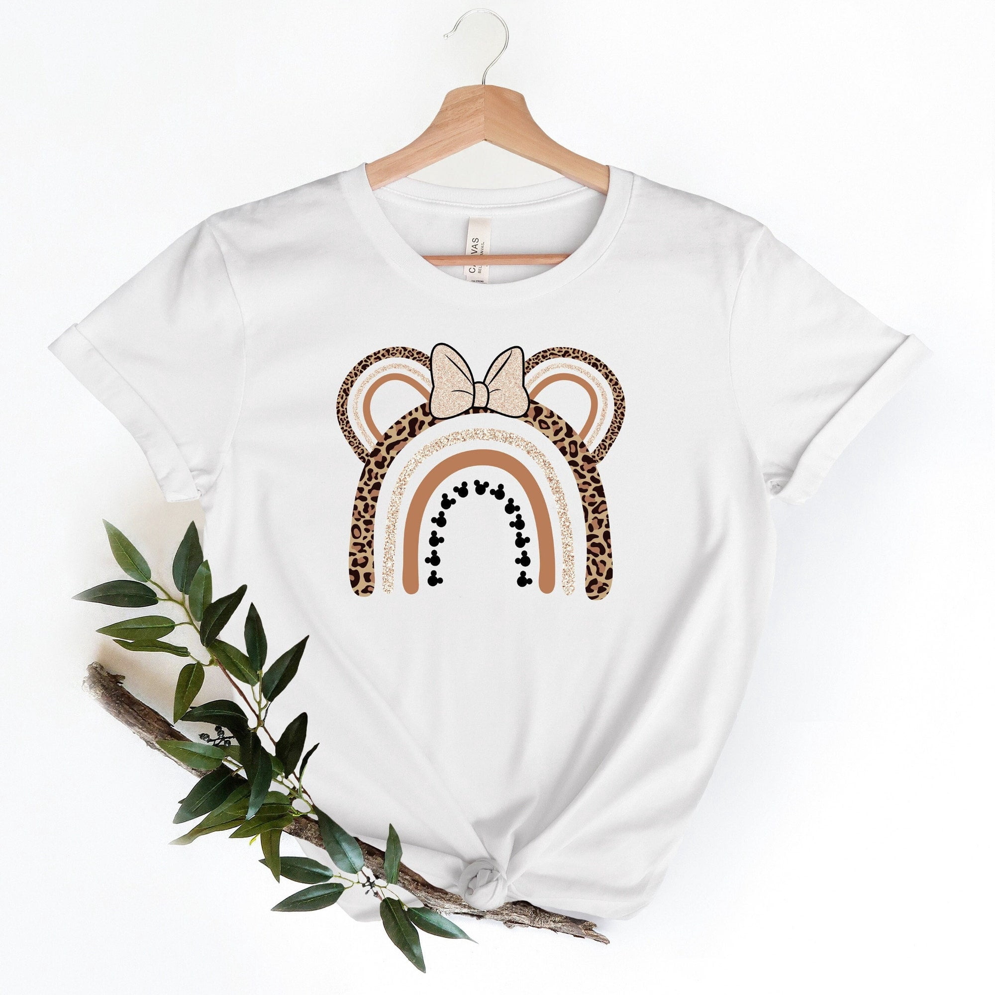 Disney Leopard Rainbow Shirt Leopard Rainbow Minnie Shirt Women Rainbow ...