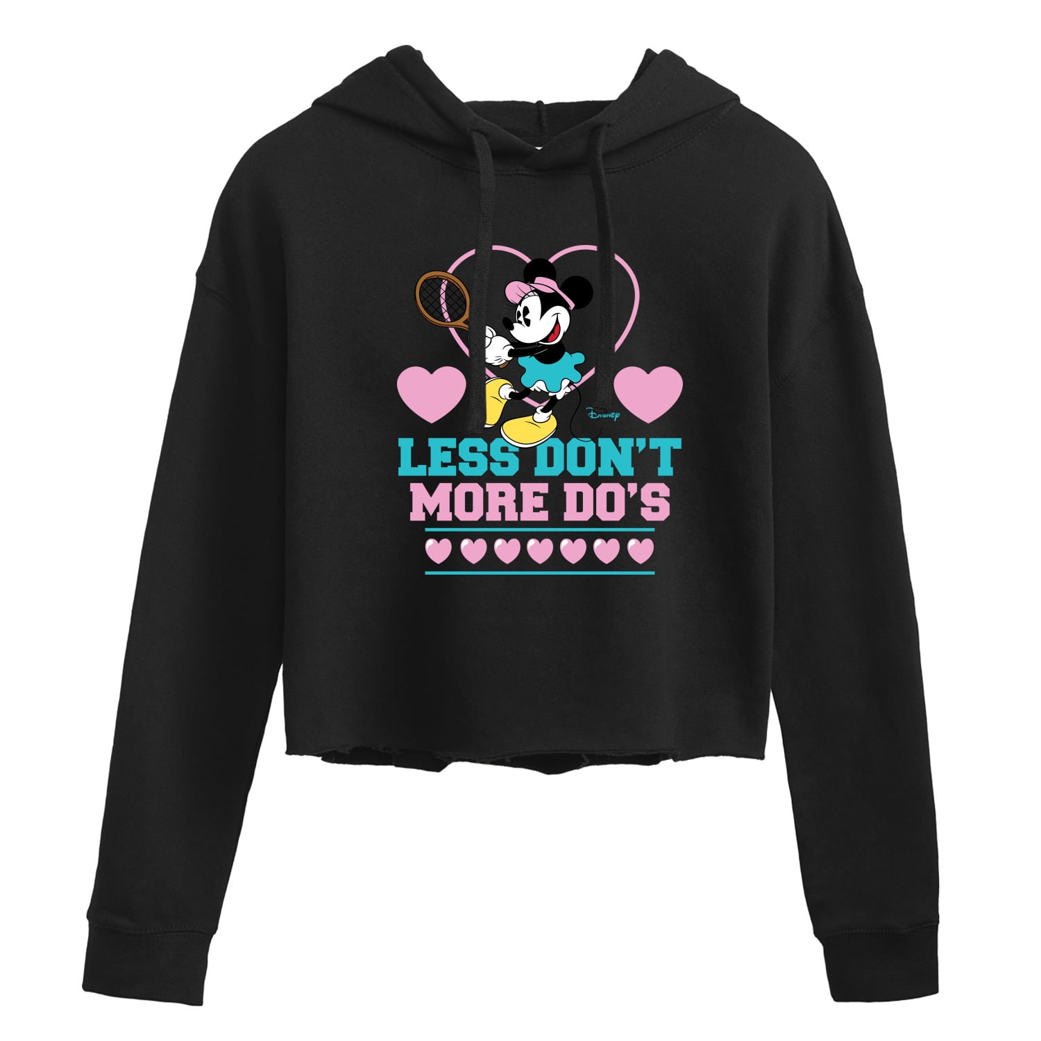 Disney - Less Dont More Dos Tennis - Juniors Cropped Pullover Hoodie ...