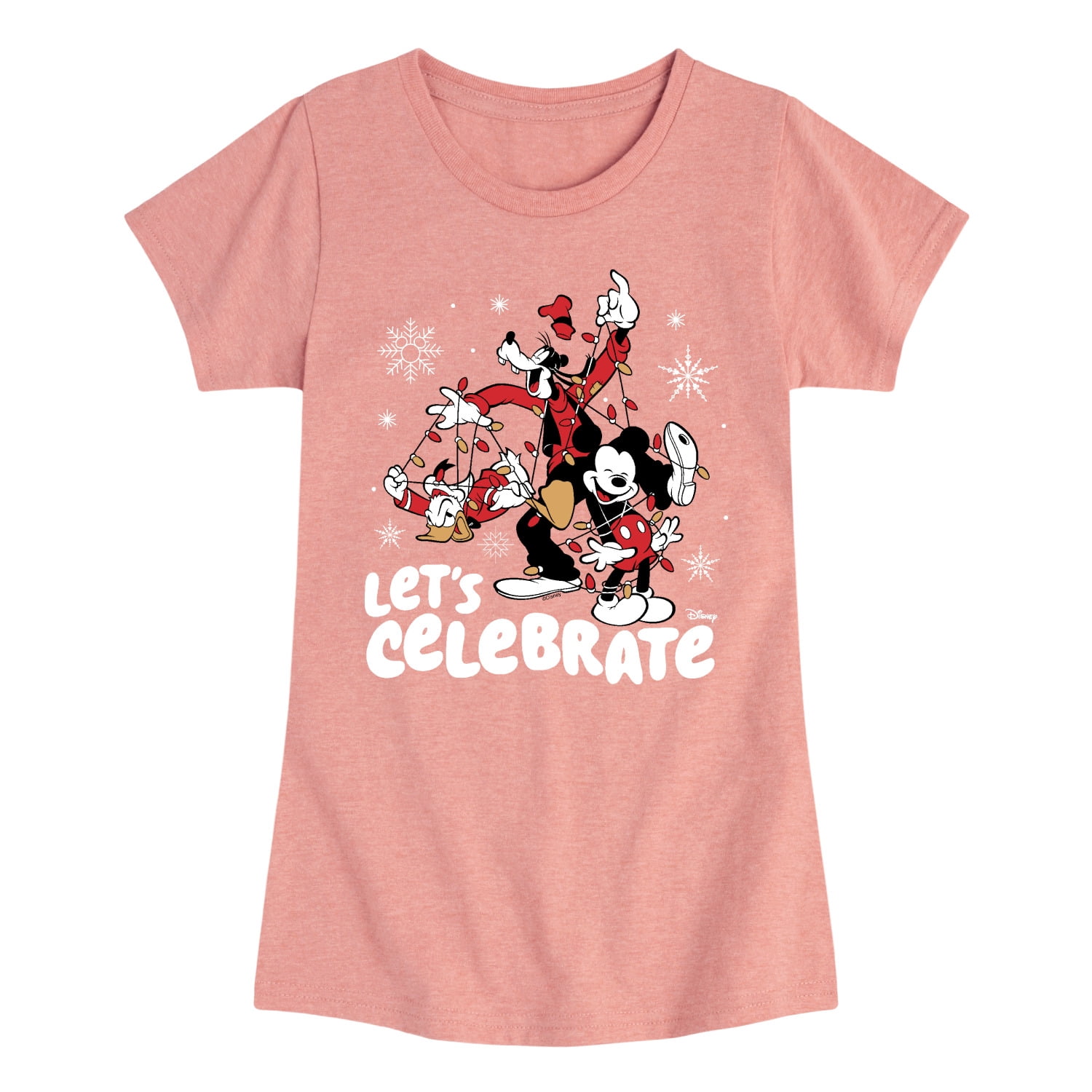 Disney - Let's Celebrate - Youth Girls Fitted Short Sleeve T-Shirt ...