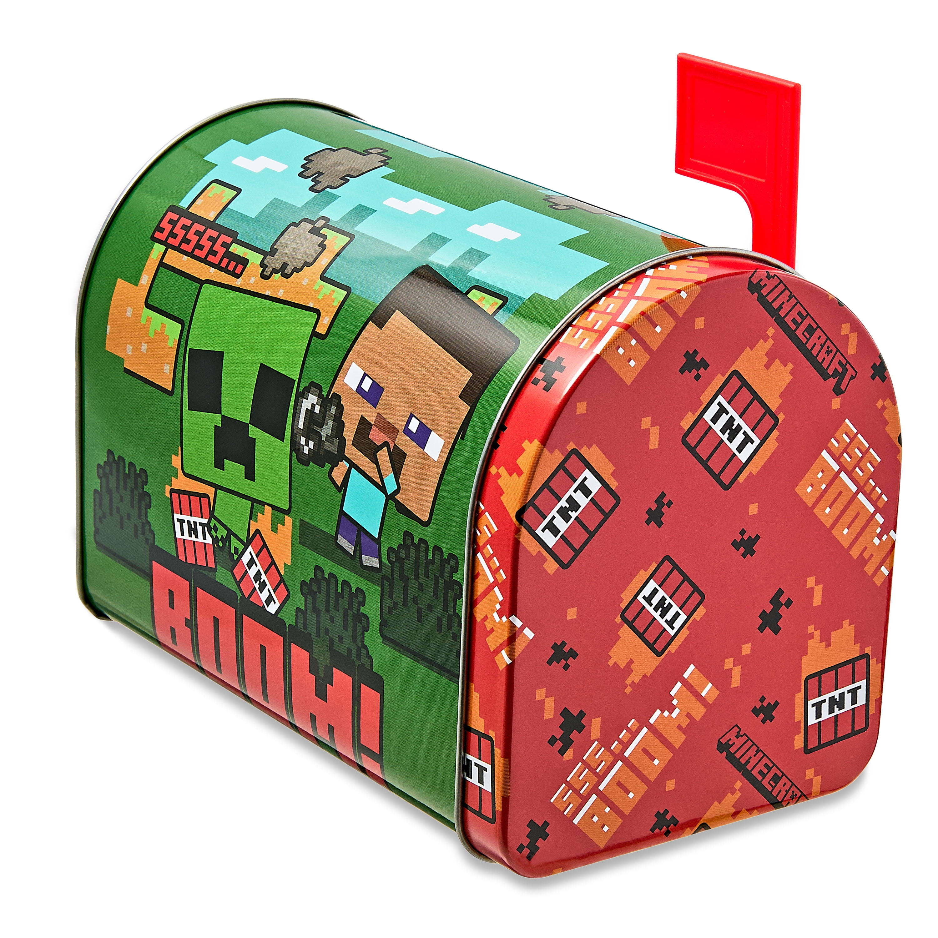 Microsoft Minecraft Small Tin Mailbox, 1 Count, Valentine's Day ...