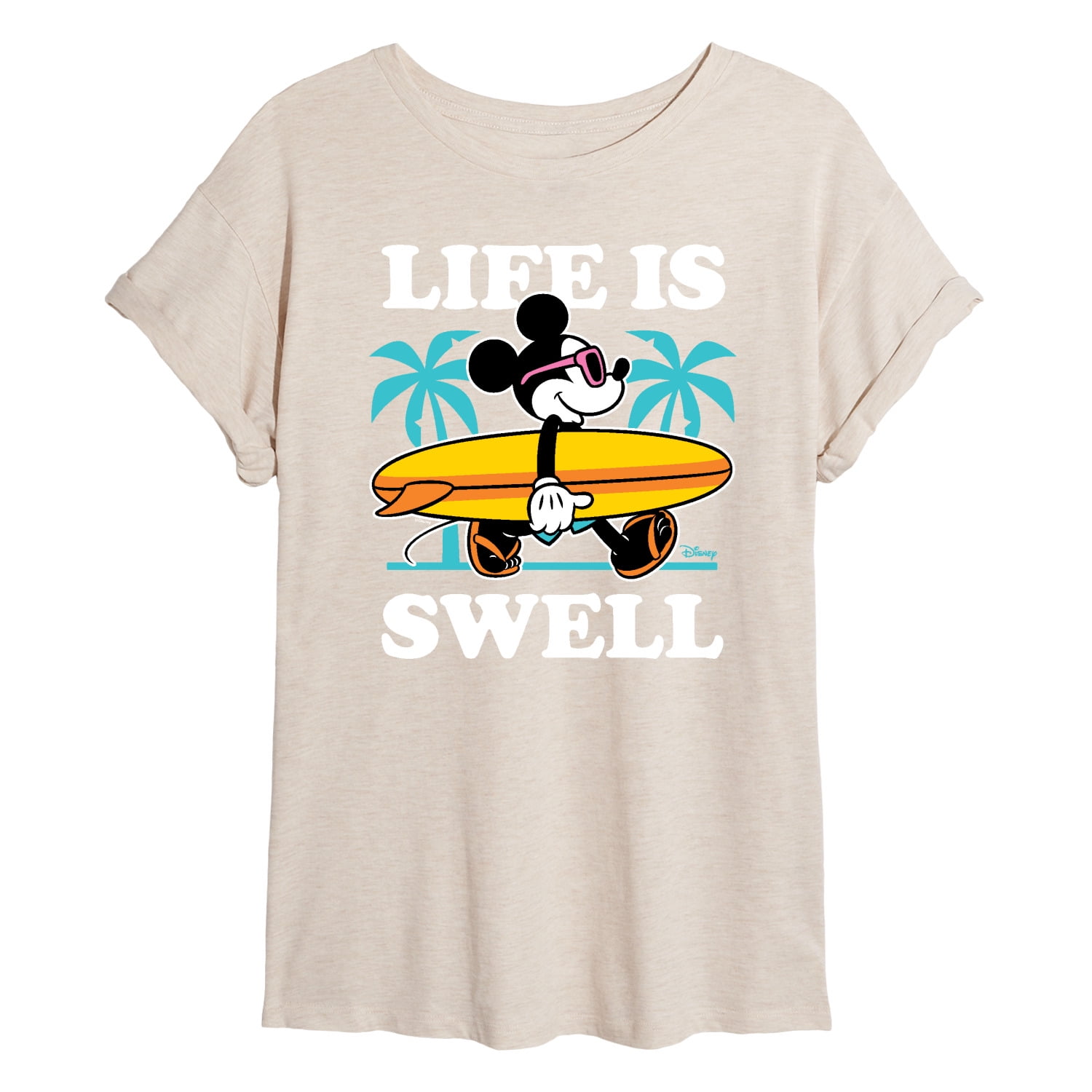 Disney - Life Is Swell - Women's Oversized T-Shirt - Walmart.com