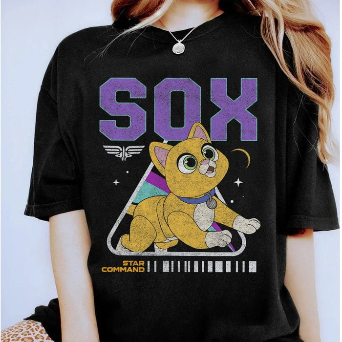 Disney Lightyear Sox Star Command Cat Poster T-Shirt, Disneyland Family ...