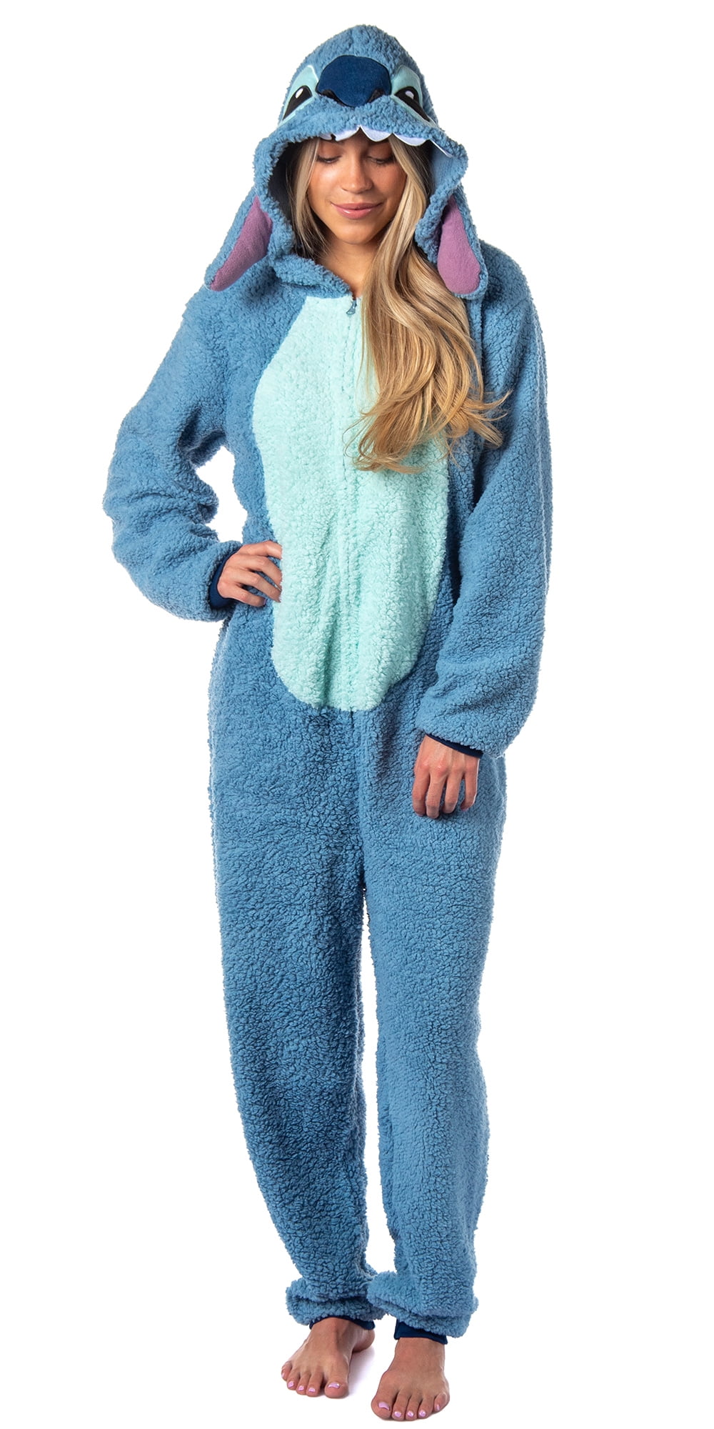 Disney Lilo And Stitch Adult Unisex Stitch Costume Sherpa Union Suit Onesie Pajamas (X-Large ...