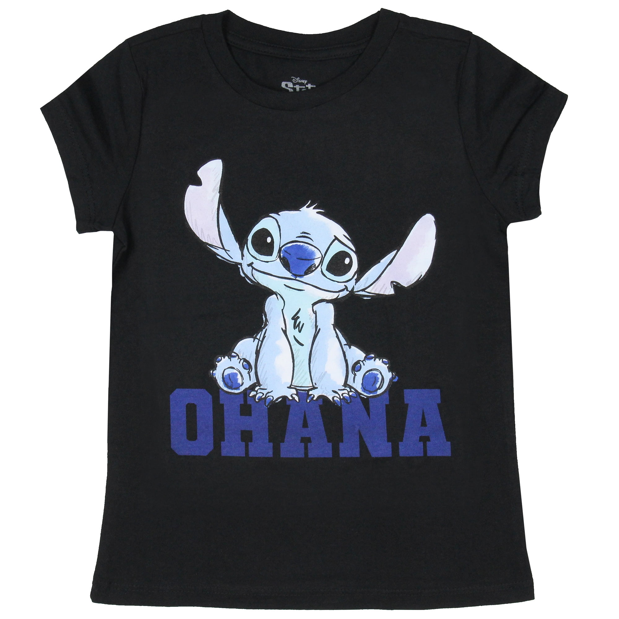 Disney Lilo And Stitch Girls' T Shirt Stitch Sketch Ohana Kids Tee ...