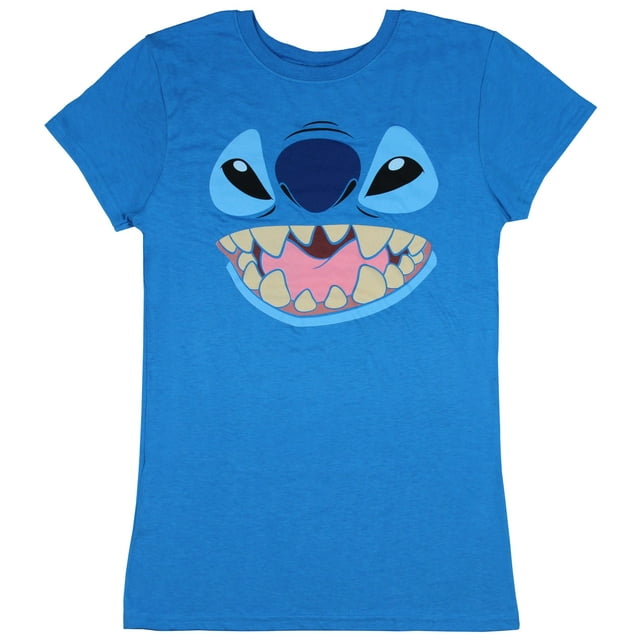 Disney Lilo And Stitch Juniors Stitch Face Character Graphic Licensed T ...