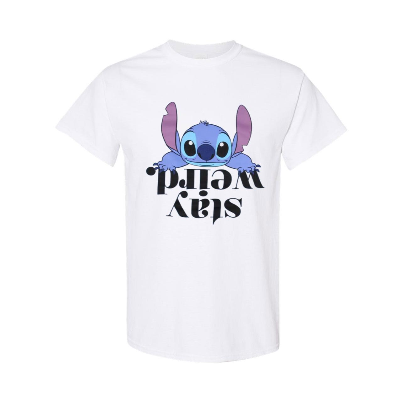 Disney Lilo And Stitch Mens' Upside Down Stay Weird Graphic Print T ...