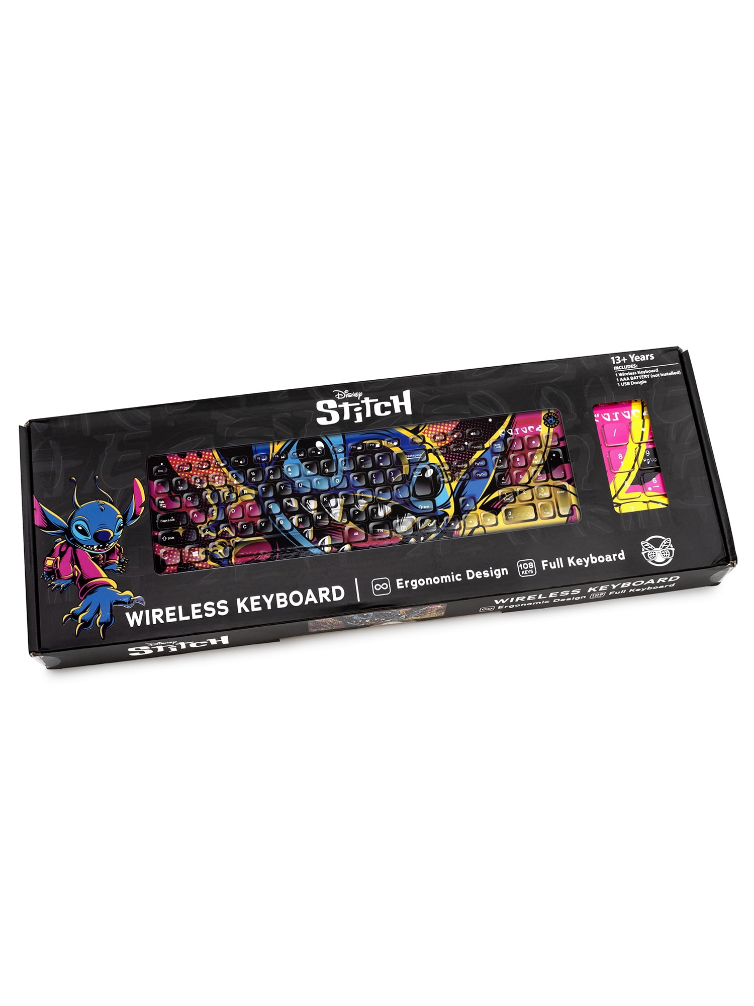 Disney Lilo And Stitch Wireless Ergonomic Keyboard - Walmart.com