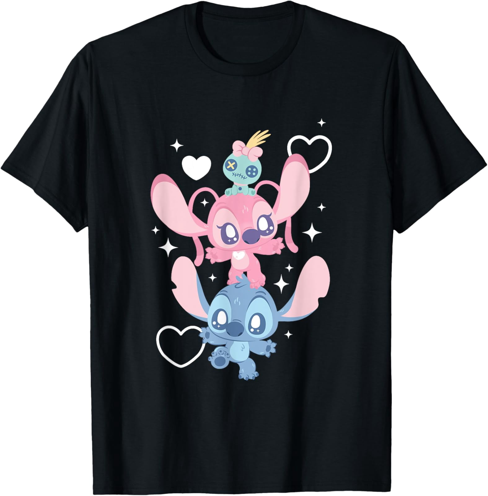Disney Lilo And StitchThe Series Stack Hearts T-Shirt - Walmart.com