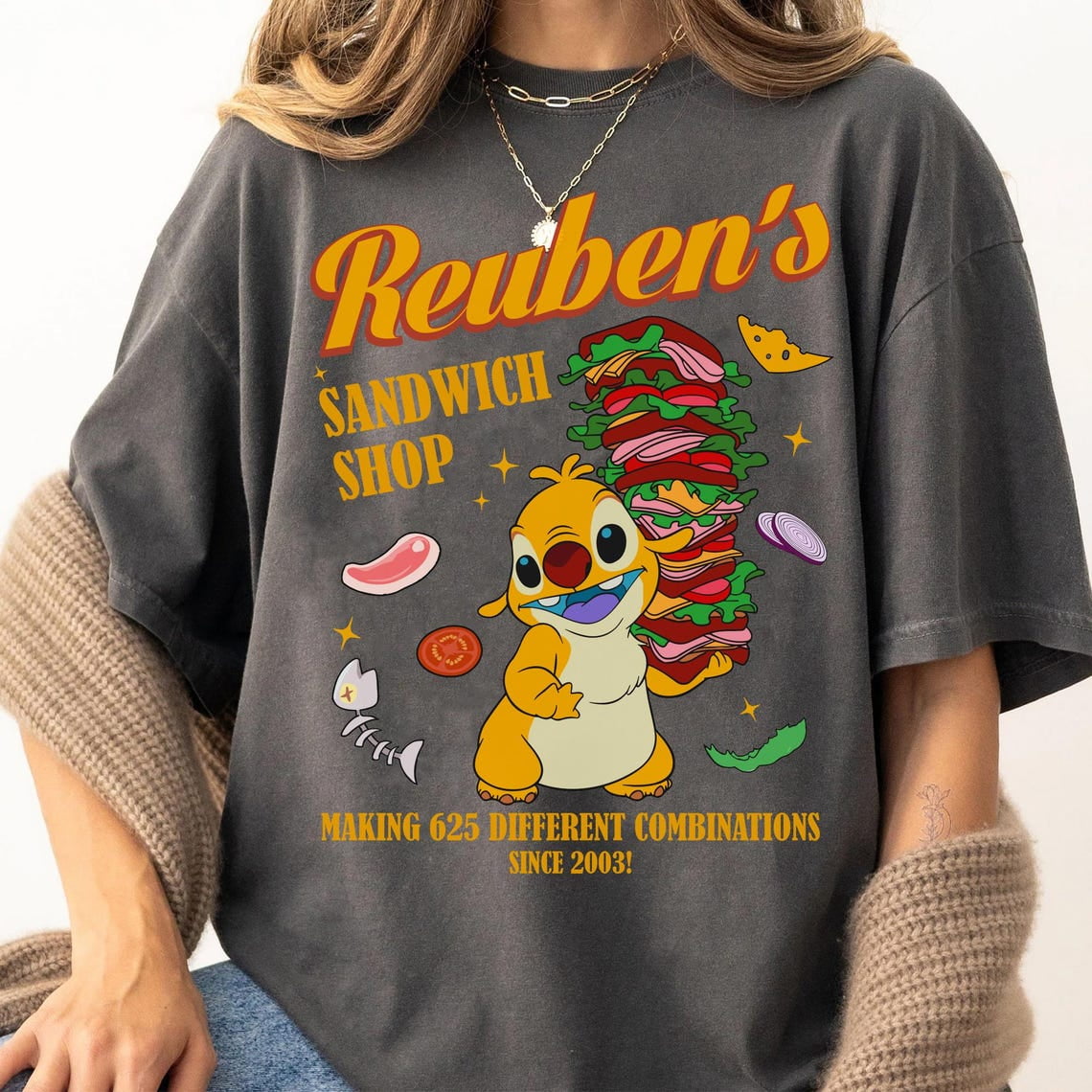 Disney Lilo & Stit...ch Reuben T-Shirt, Reuben’s Sandwich Shop Tee, 625 ...