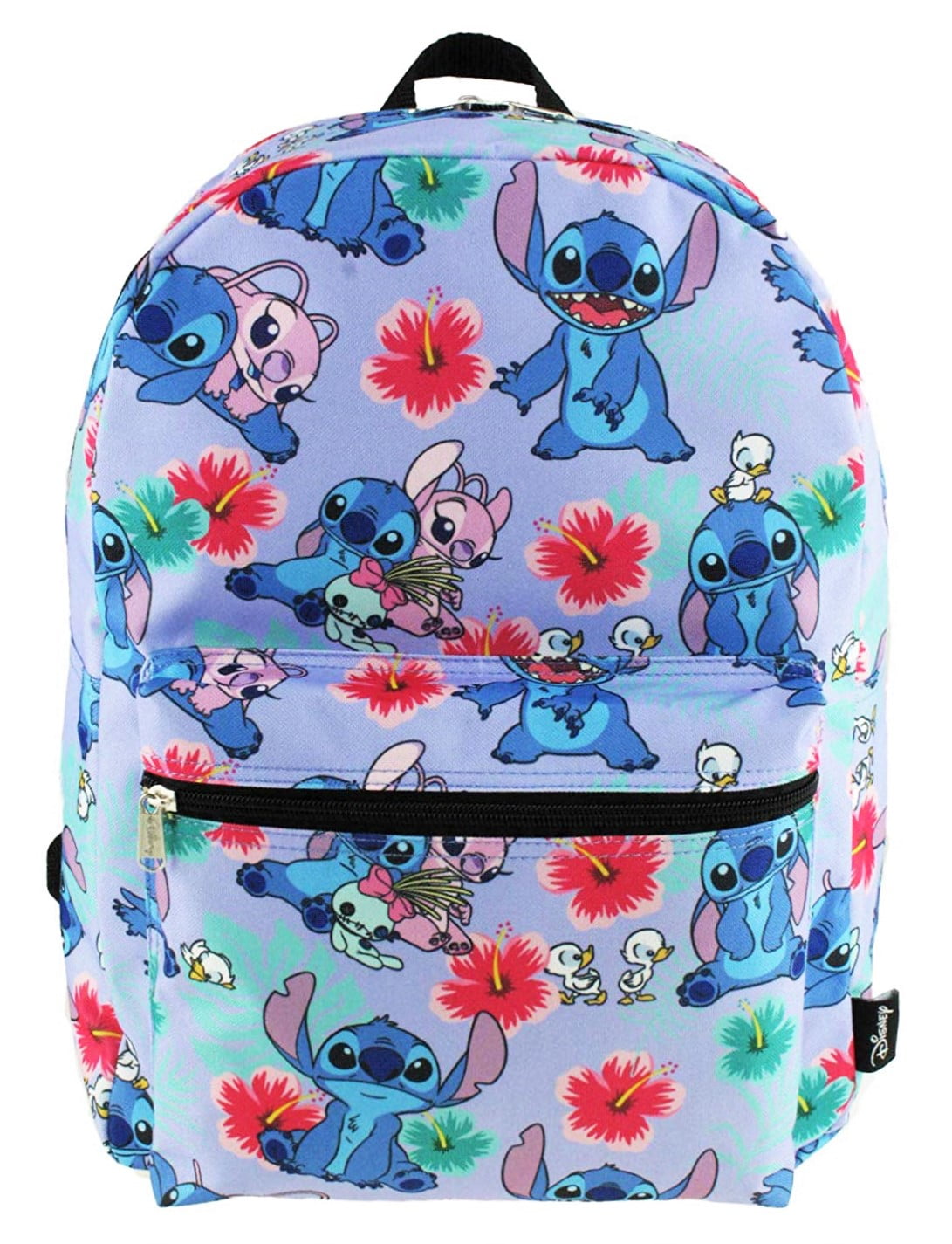 Disney Lilo & Stitch 16" All Over Print Polyester Backpack with Laptop ...