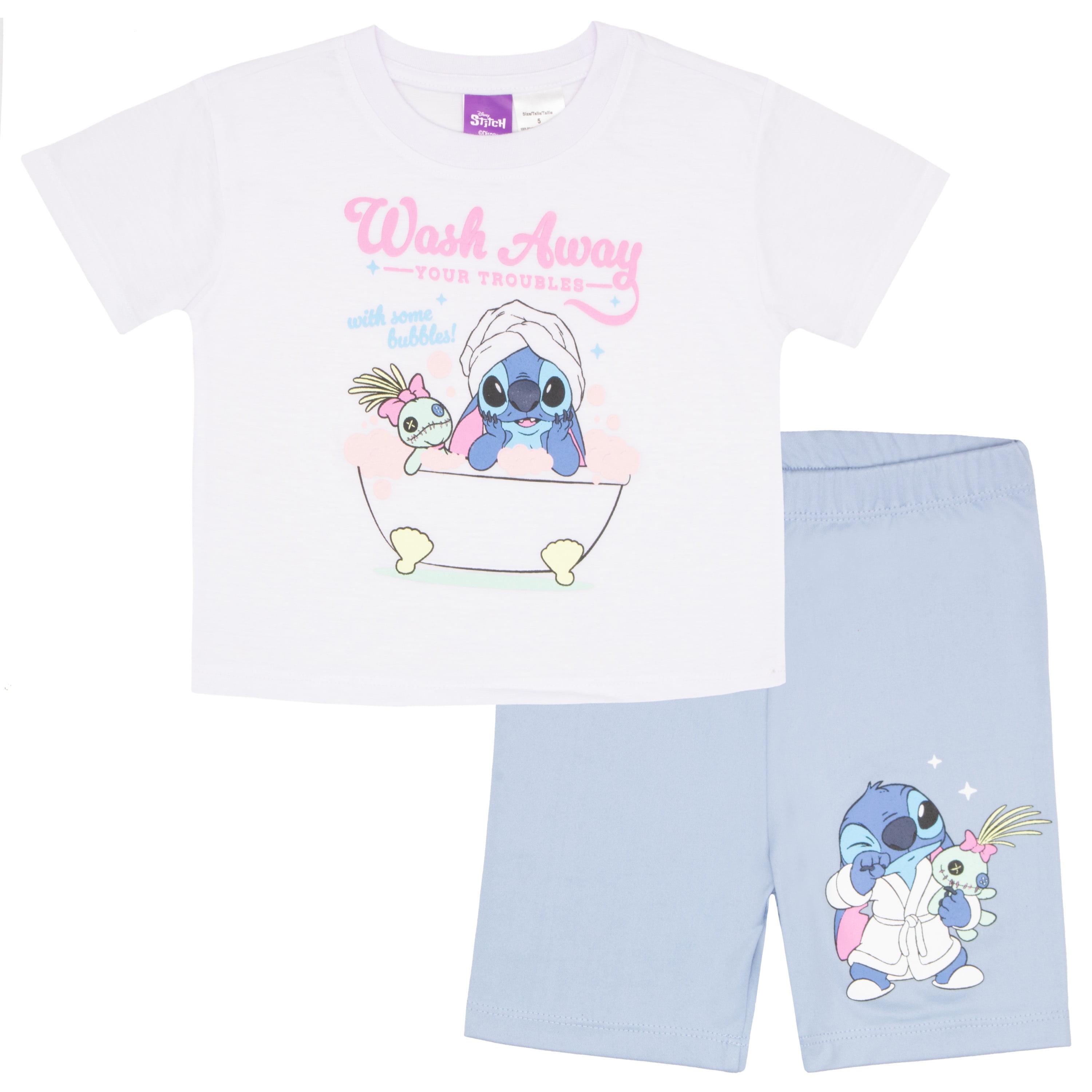 Disney Lilo & Stitch 2-Piece T-Shirt and Biker Shorts Set - Stitch and ...