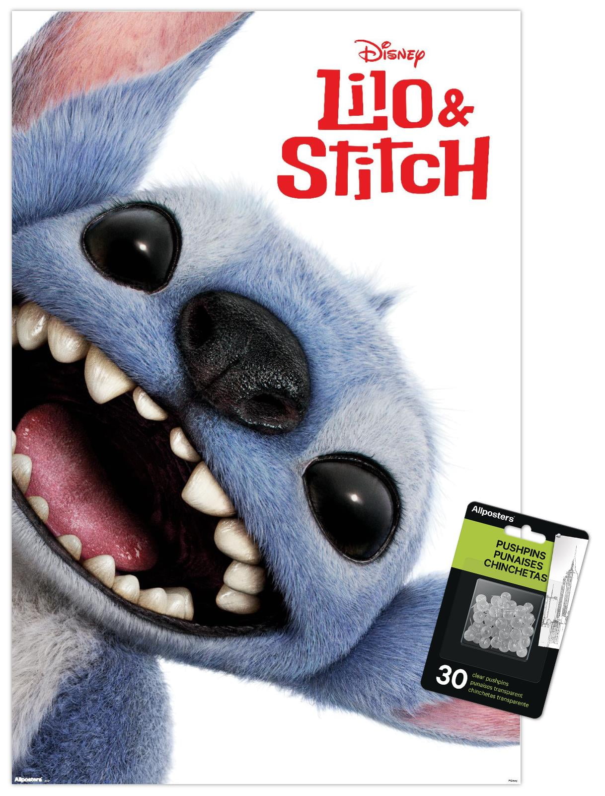 Disney Lilo & Stitch (2025) - Close-Up One Sheet Wall Poster with Push ...
