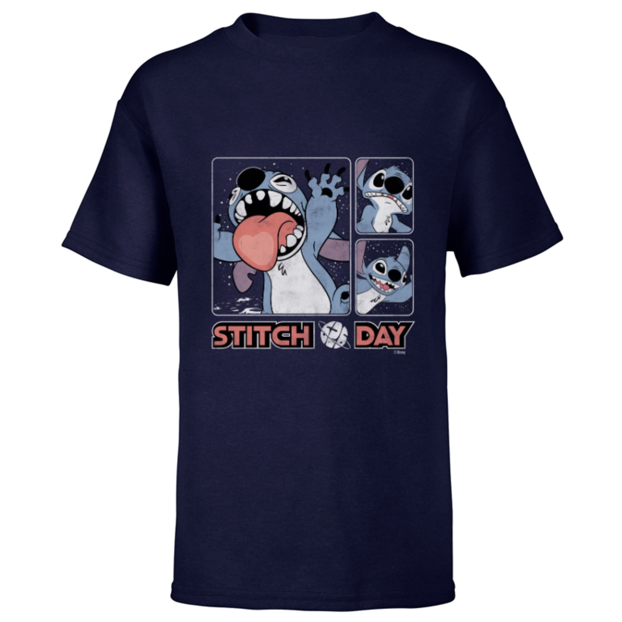 Disney Lilo & Stitch 626 Stitch Day Silly Faces Distressed - Short ...