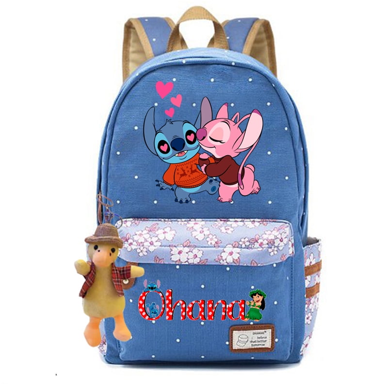 Disney Lilo & Stitch Angel Anime Backpacks Cartoon Laptop Backpack ...