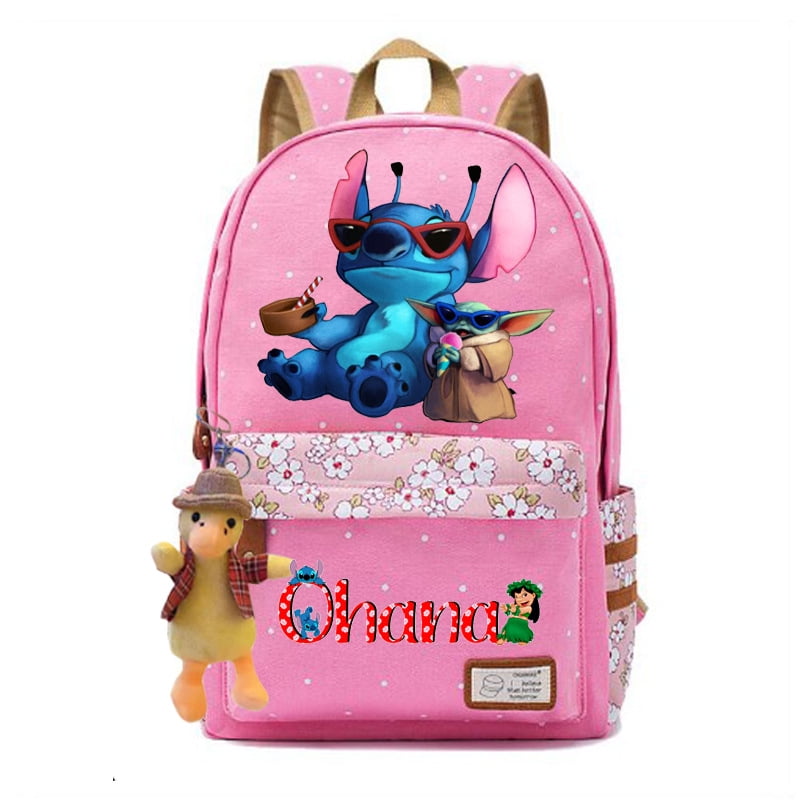 Disney Lilo & Stitch Angel Anime Backpacks Cartoon Laptop Backpack ...
