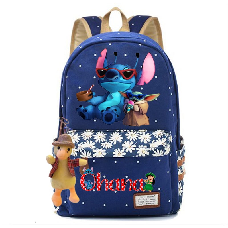 Disney Lilo & Stitch Angel Anime Backpacks Cartoon Laptop Backpack ...