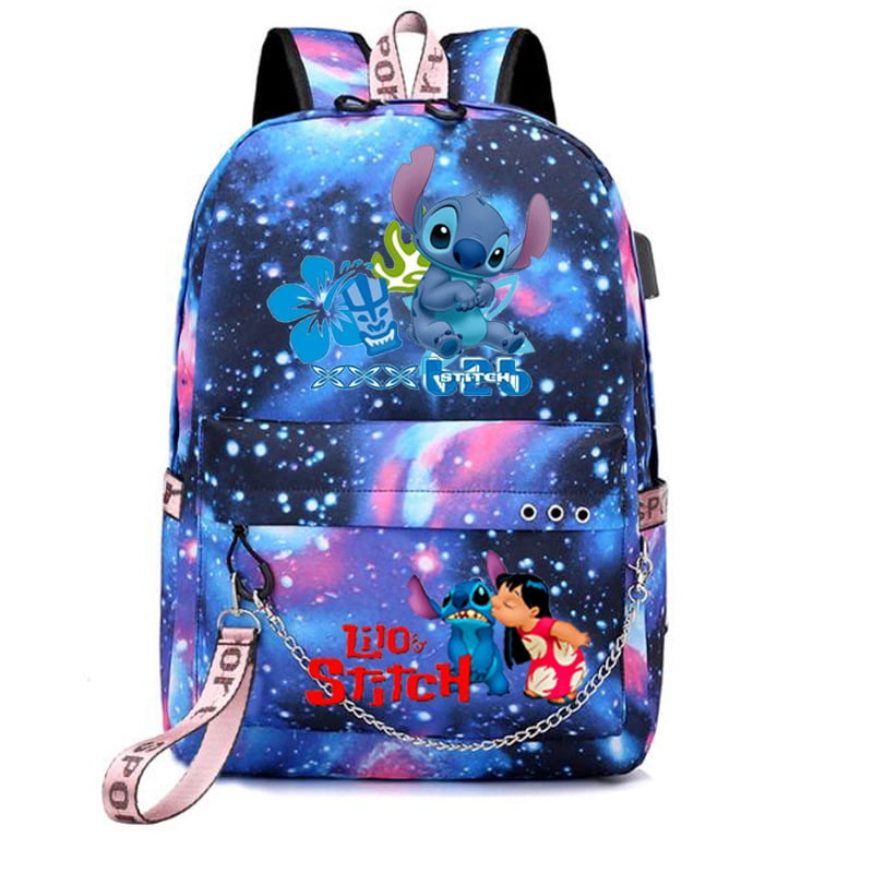 Disney Lilo & Stitch Angel Anime Backpacks Cartoon Laptop Backpack ...