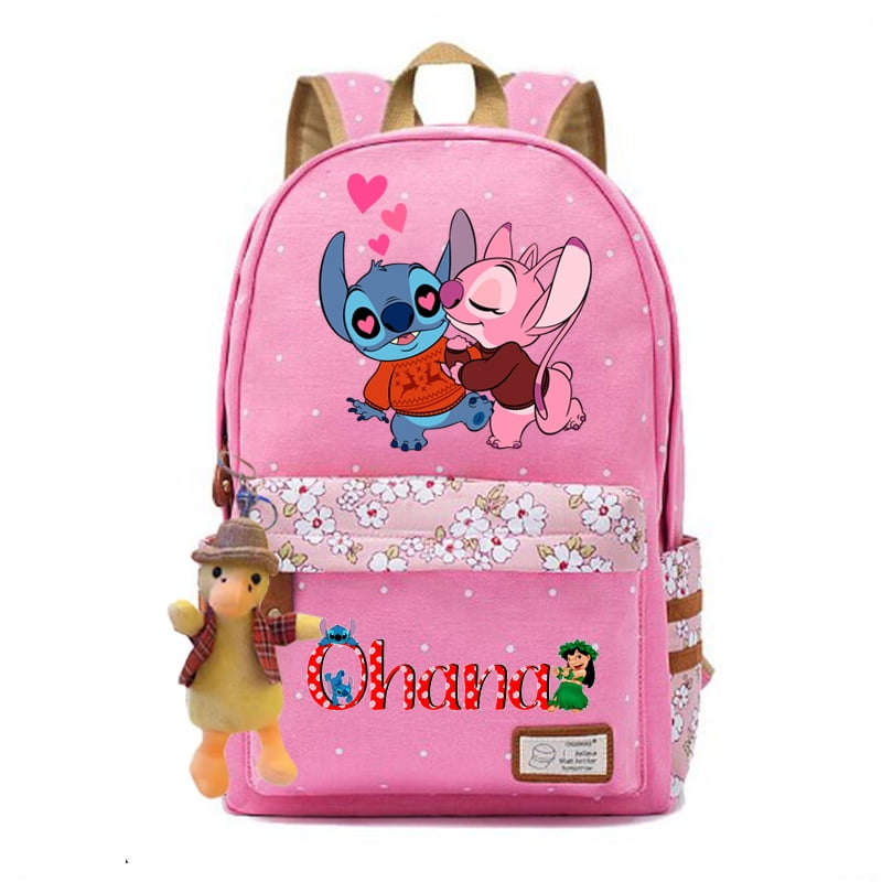 Disney Lilo & Stitch Angel Anime Backpacks Cartoon Laptop Backpack ...