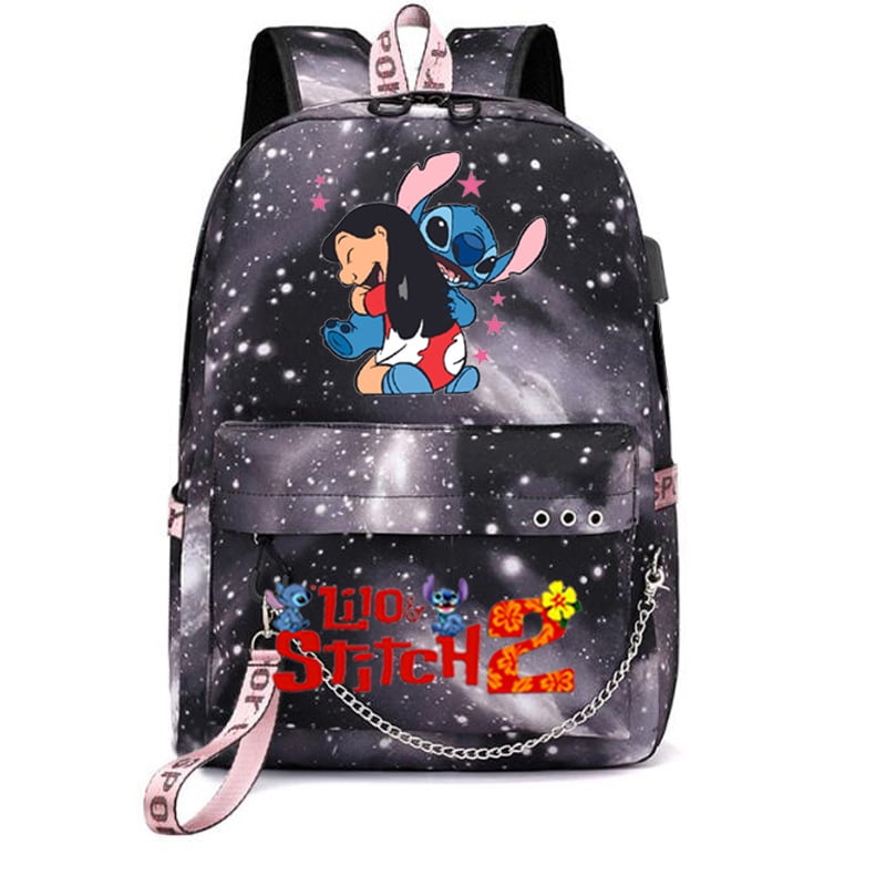 Disney Lilo & Stitch Angel Anime Backpacks Cartoon Laptop Backpack ...