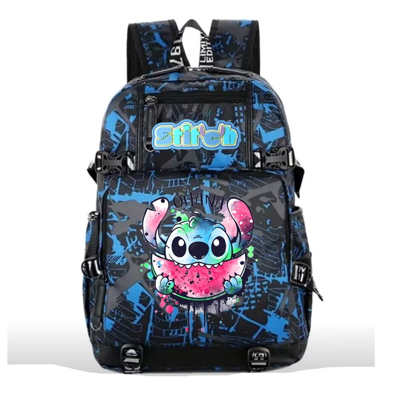 Disney Lilo & Stitch Angel Anime Backpacks Cartoon Laptop Backpack ...