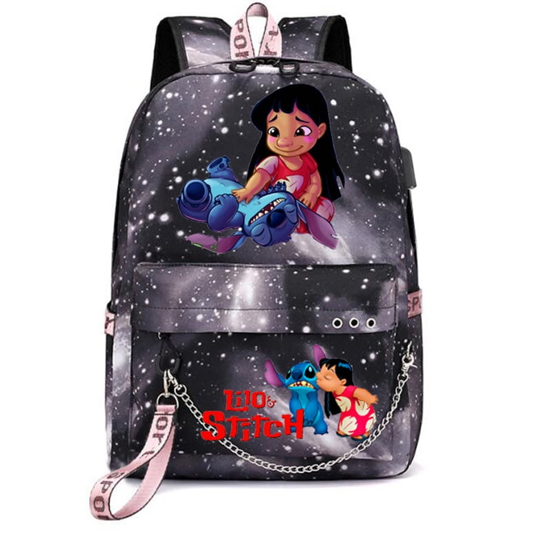 Disney Lilo & Stitch Angel Anime Backpacks Cartoon Laptop Backpack ...