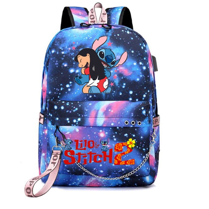 Disney Lilo & Stitch Angel Anime Backpacks Cartoon Laptop Backpack ...