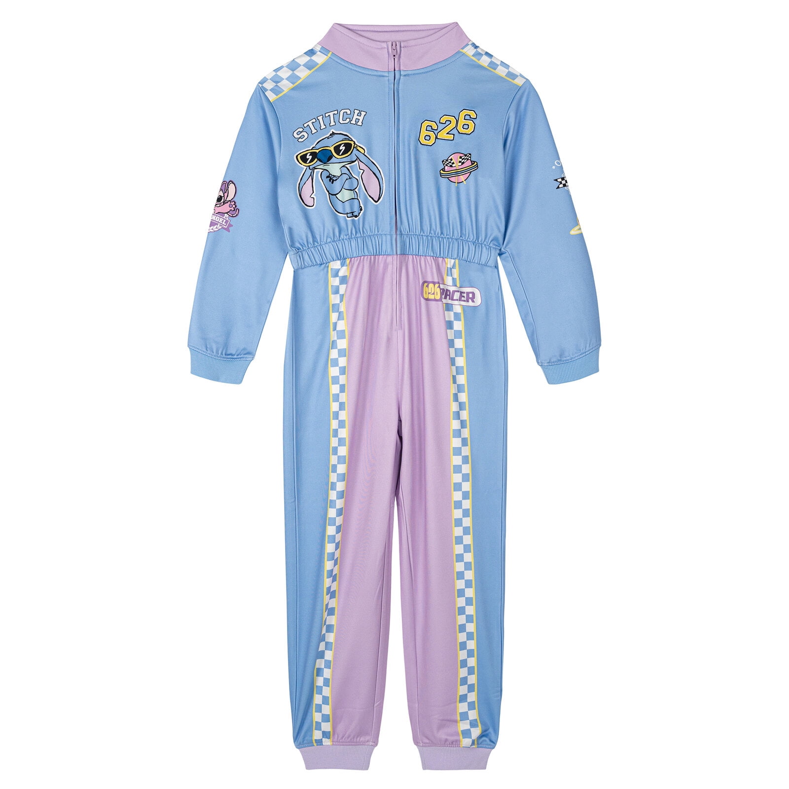 Disney Lilo & Stitch Angel Racing Zip Up Coverall Colorblock Toddler to ...