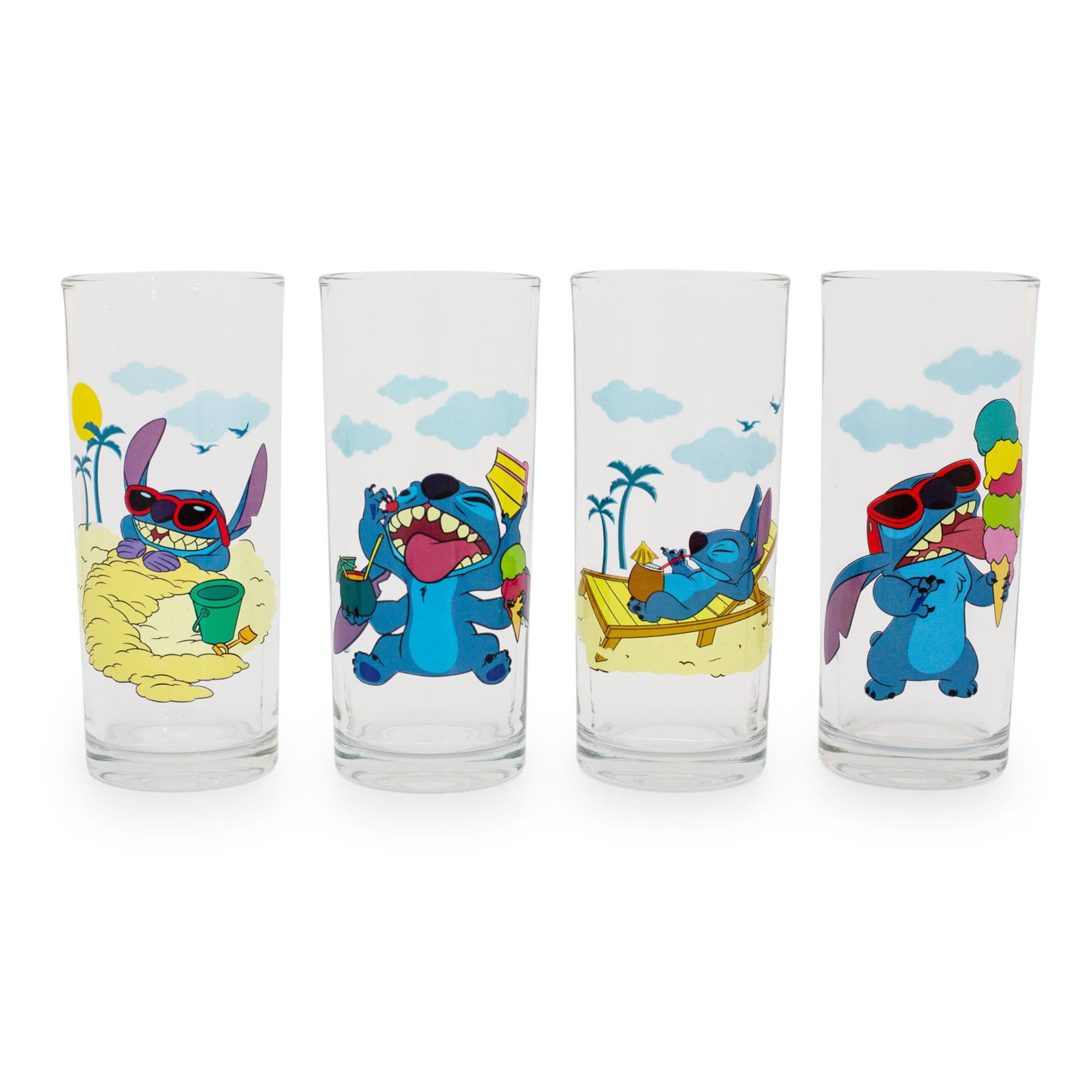 Disney Lilo & Stitch 10-Ounce Drinking Glassware Set | Beach Day ...