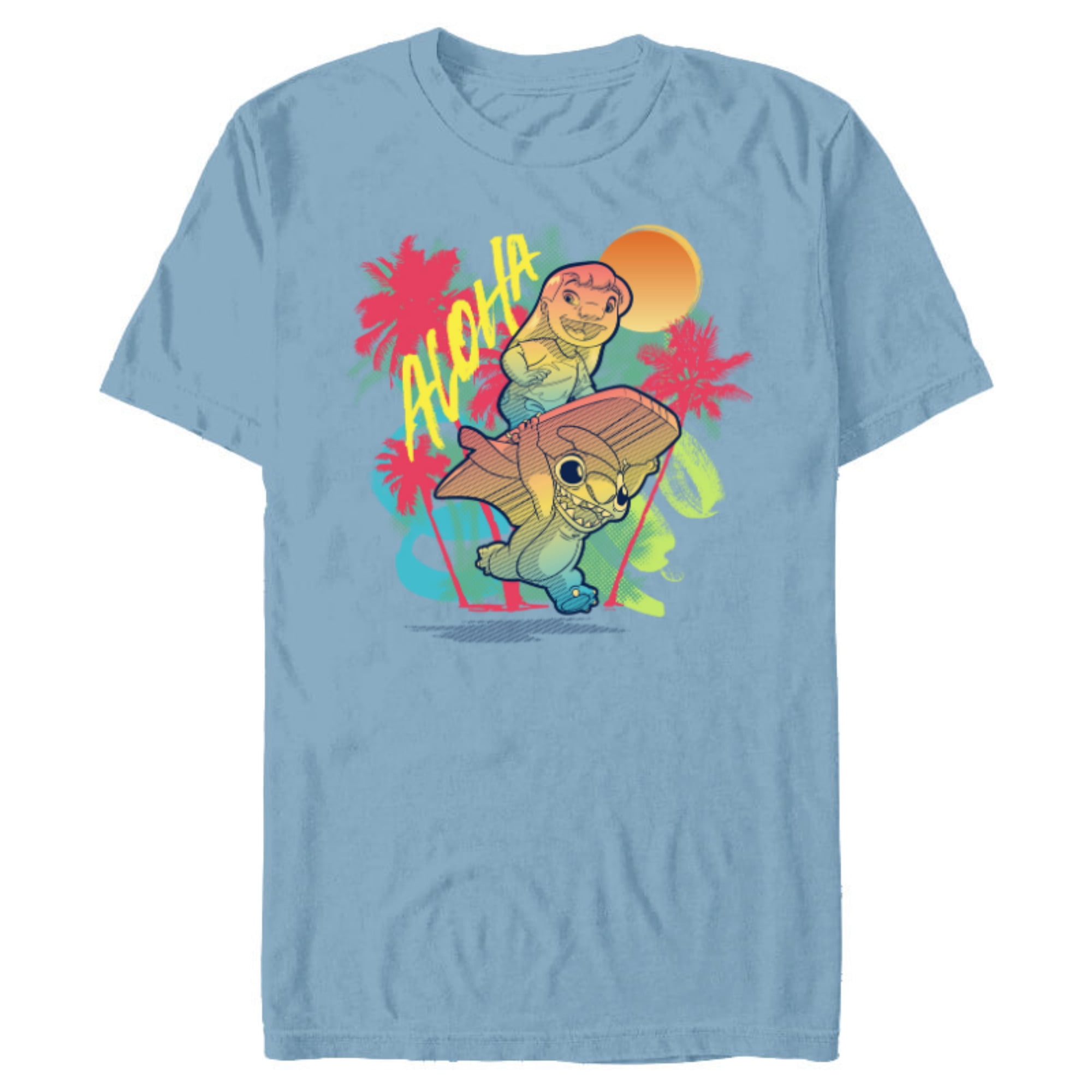Disney Lilo & Stitch Beach Vibes Sunny Surfing Aloha - Short Sleeve ...