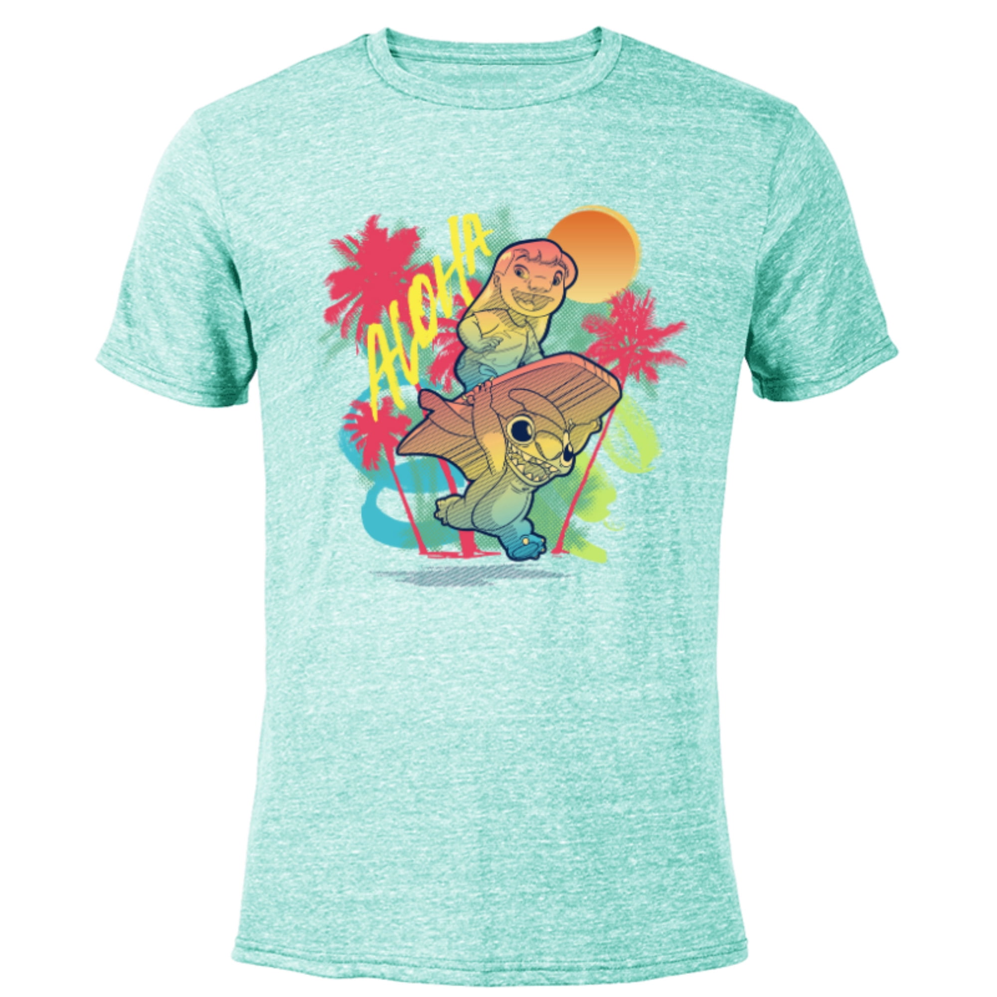 Disney Lilo & Stitch Beach Vibes Sunny Surfing Aloha - Short Sleeve ...