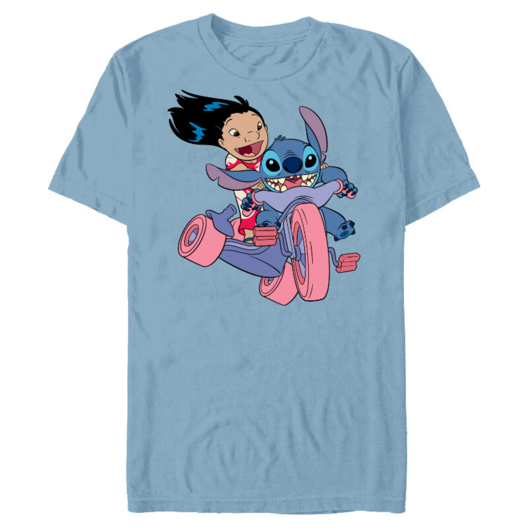 Disney Lilo & Stitch Bike Adventure - Short Sleeve Blended T-Shirt for ...