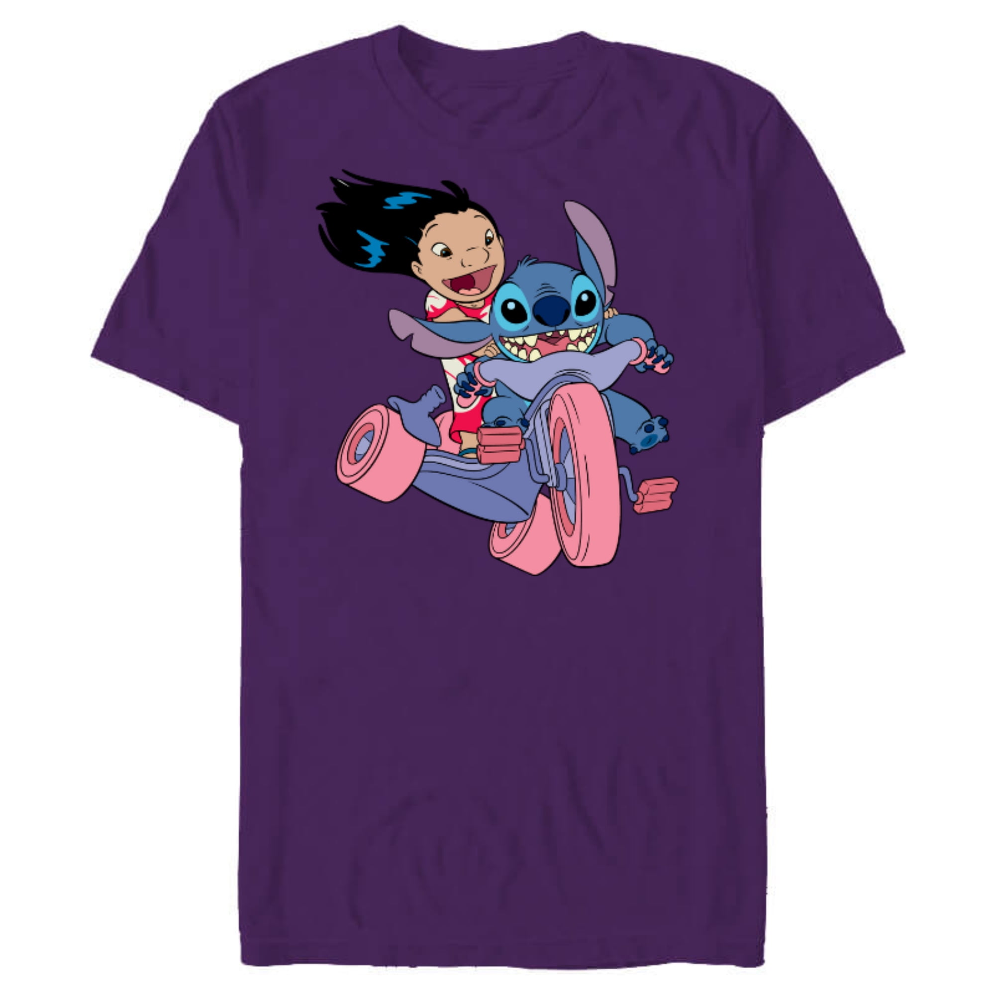 Disney Lilo & Stitch Bike Adventure - Short Sleeve Blended T-Shirt for ...