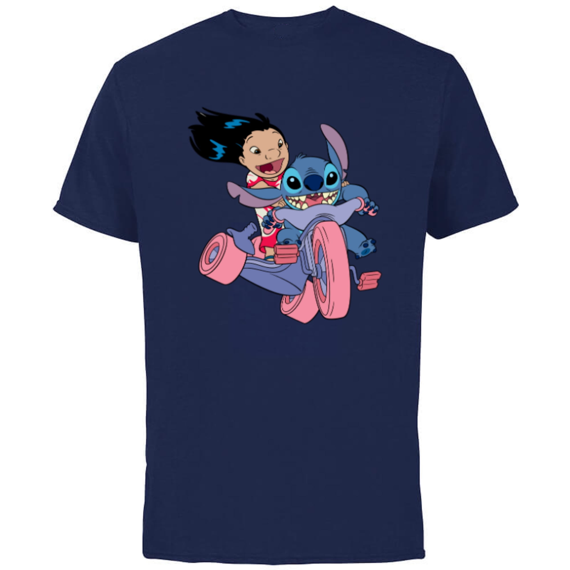 Disney Lilo & Stitch Bike Adventure - Short Sleeve Cotton T-Shirt for ...