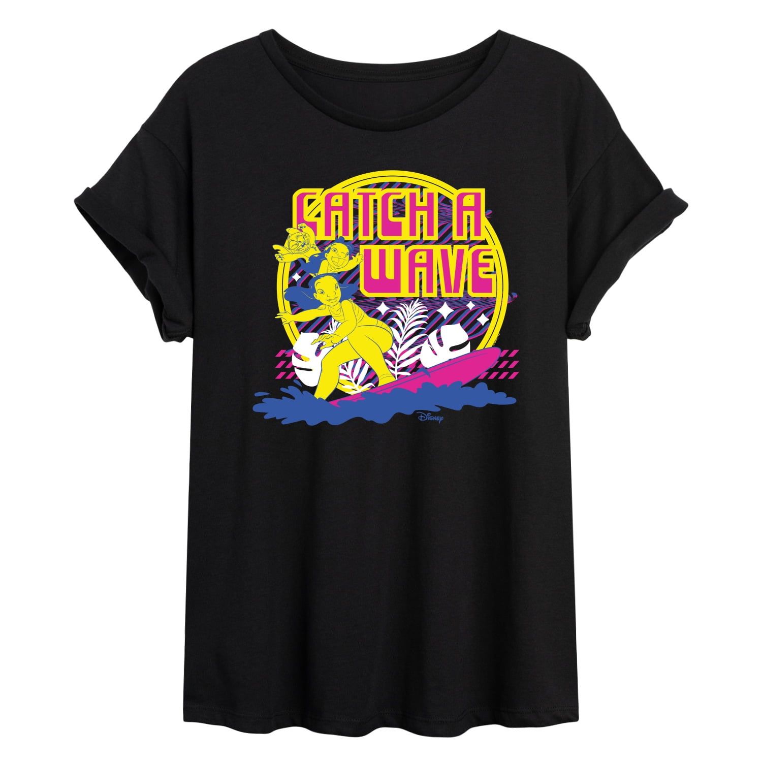 Disney - Lilo & Stitch - Catch A Wave - Women's Oversized T-Shirt ...