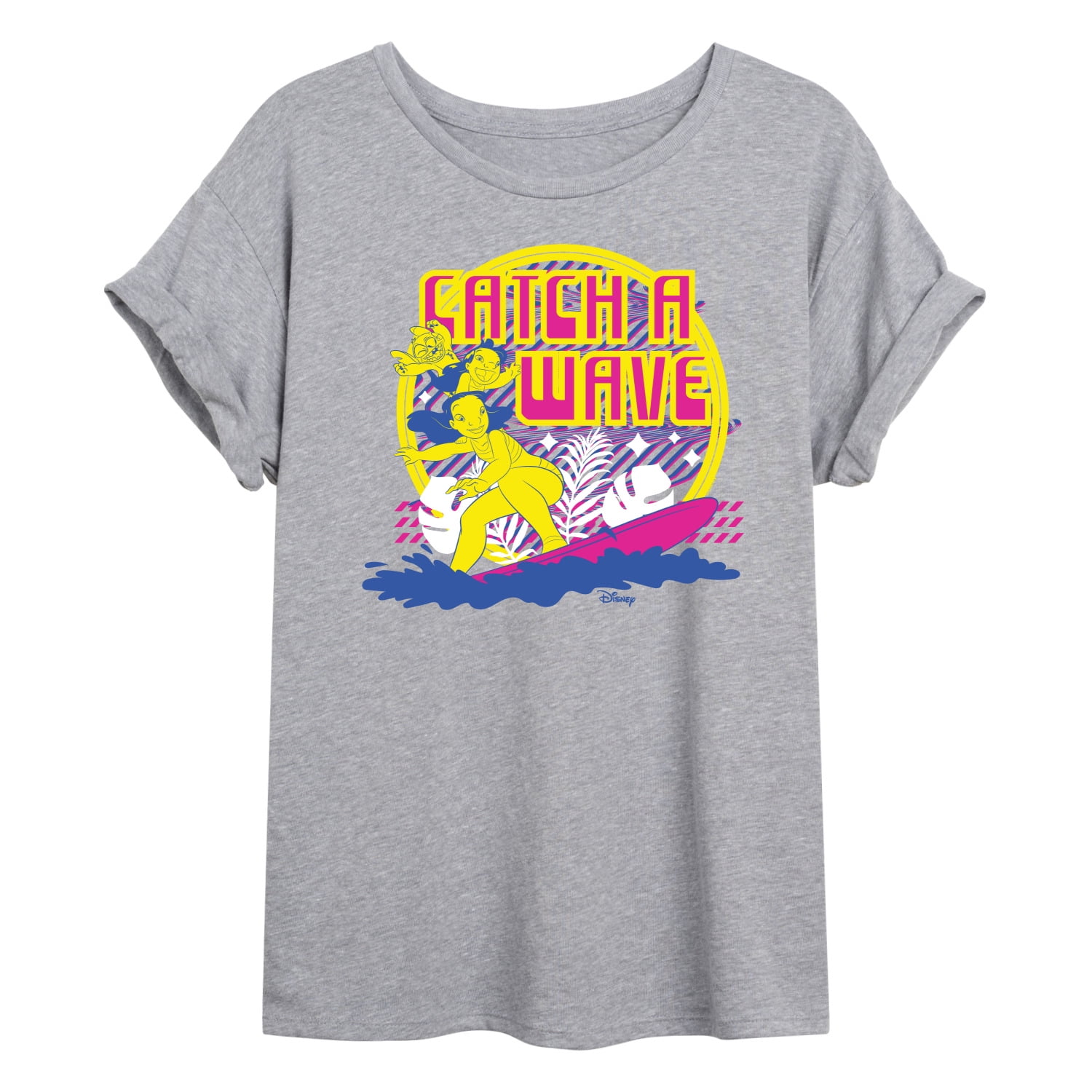 Disney - Lilo & Stitch - Catch A Wave - Women's Oversized T-Shirt ...