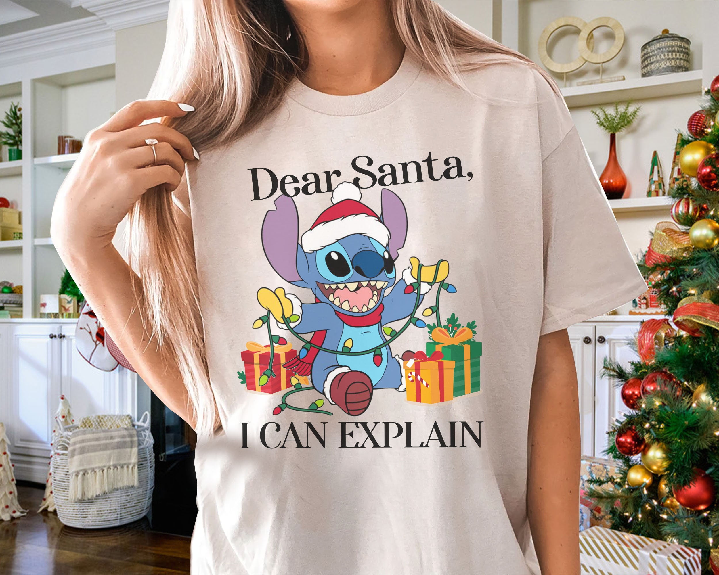 Disney Lilo & Stitch Christmas Dear Santa I Can Explain T Shirt, Disney ...