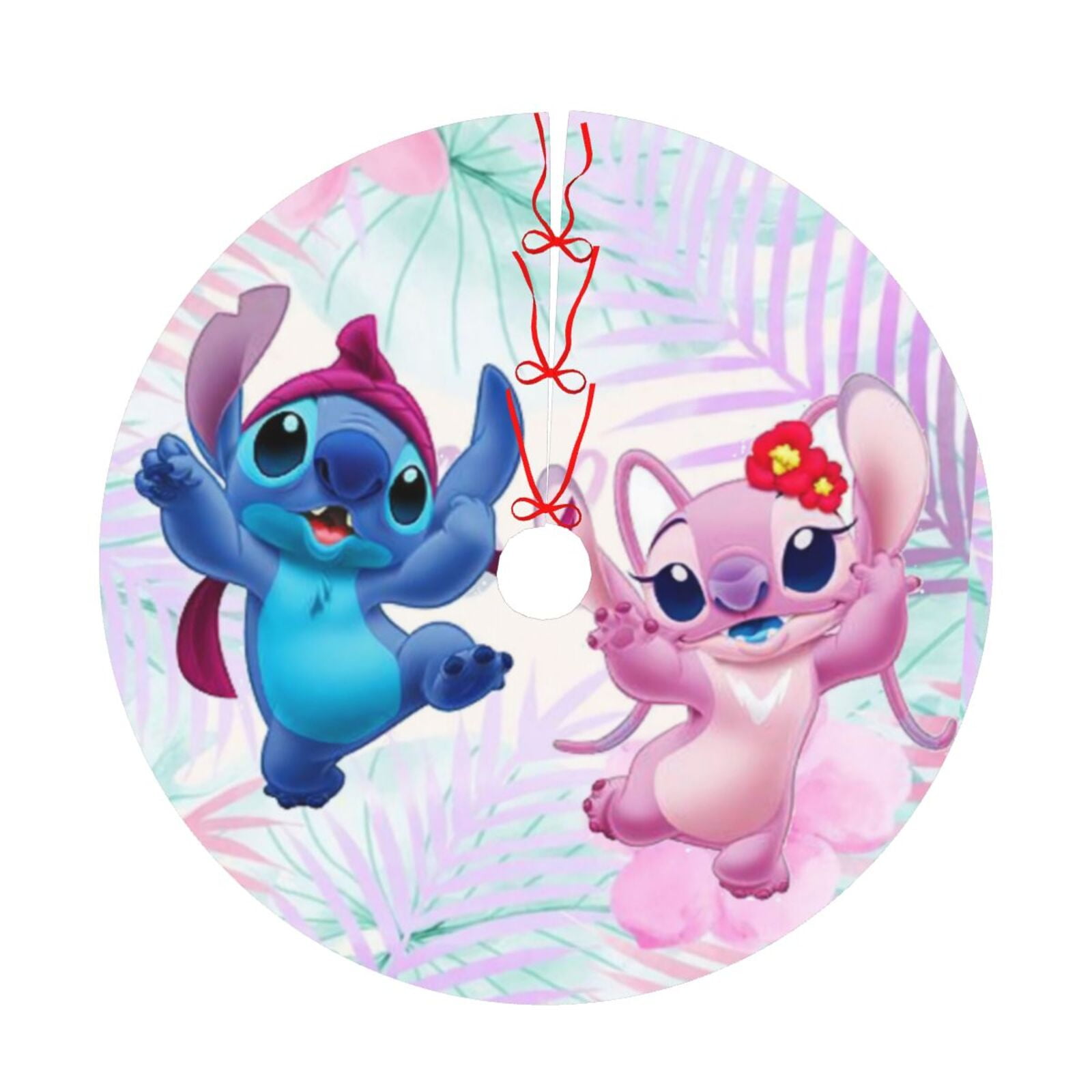 Disney Lilo & Stitch Christmas Tree Skirt 36 inch Tree Skirt Large Xmas ...