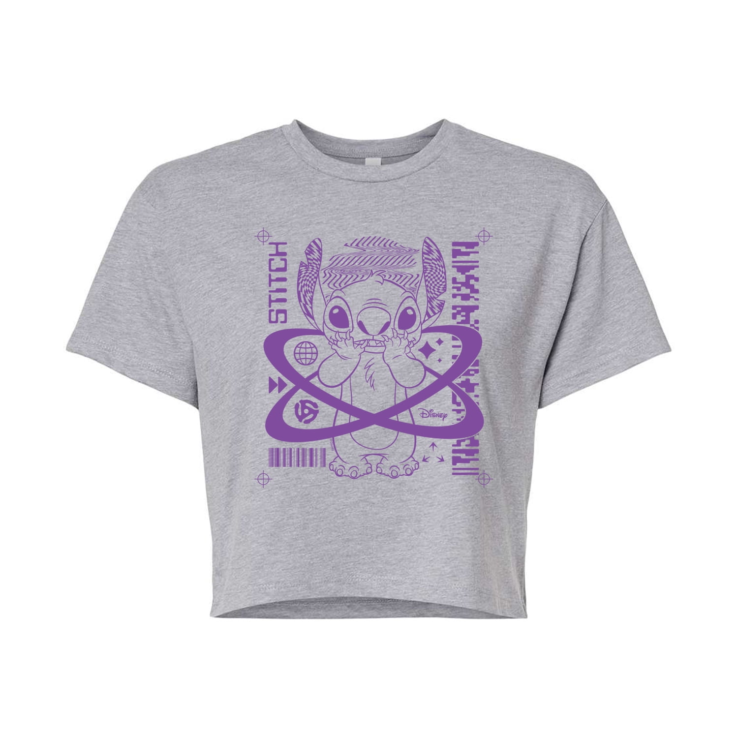 Disney - Lilo & Stitch - Crop Marks Stitch - Juniors Cropped Cotton ...