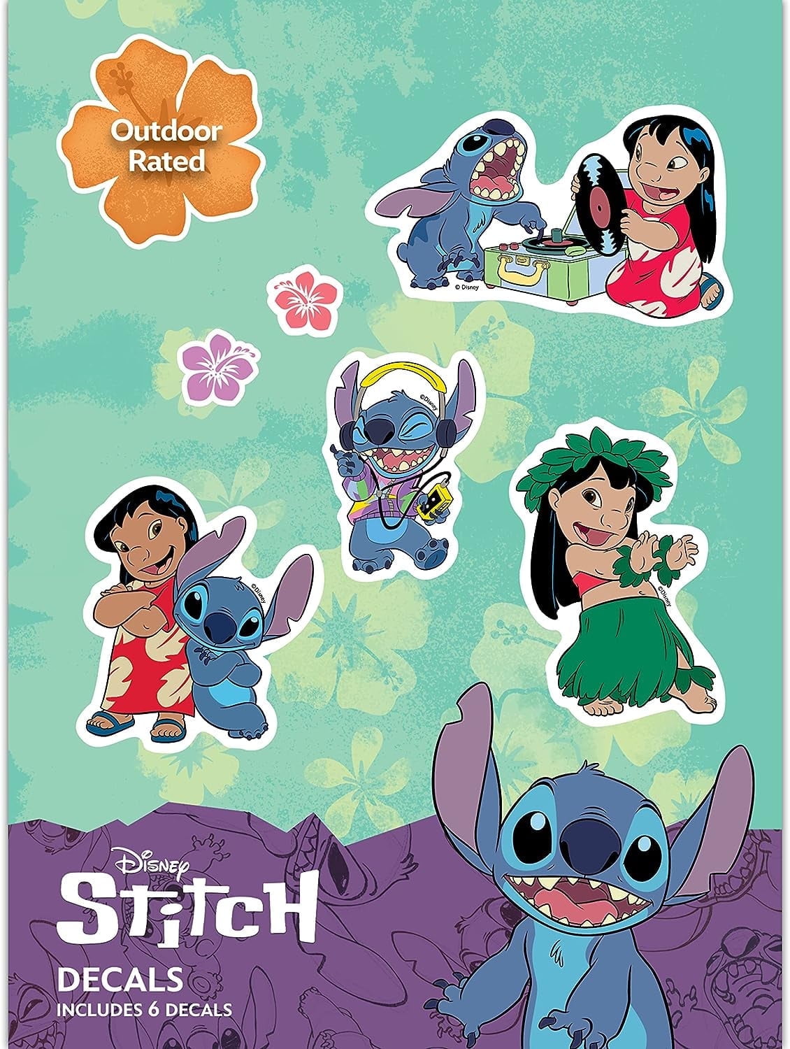Disney Lilo and Stitch Decals - Set of 6 Lilo and Stitch Stickers for ...