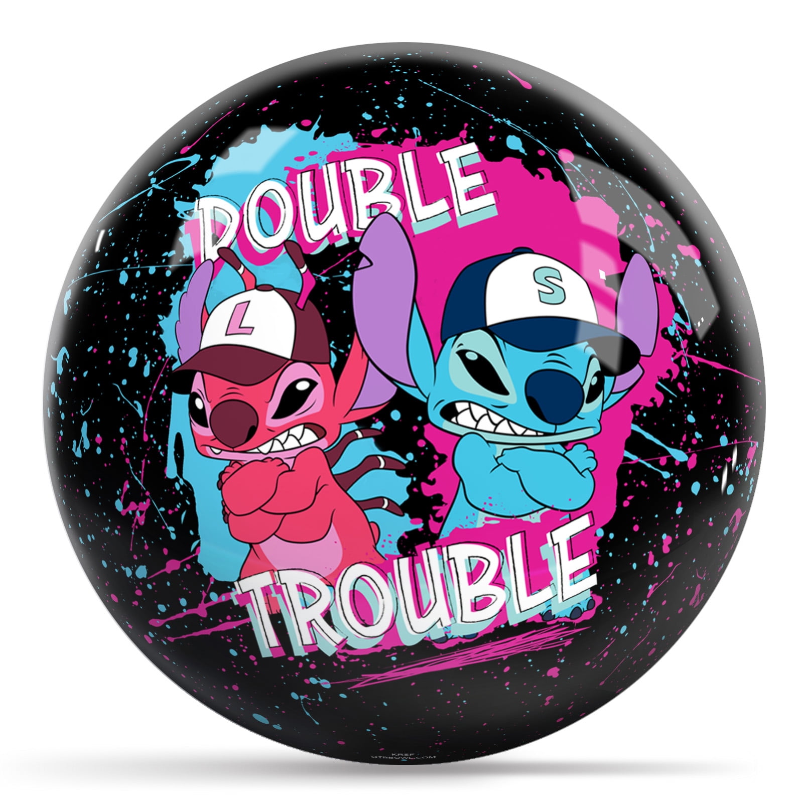 Disney Lilo & Stitch Double Trouble Undrilled Bowling Ball 15lb ...