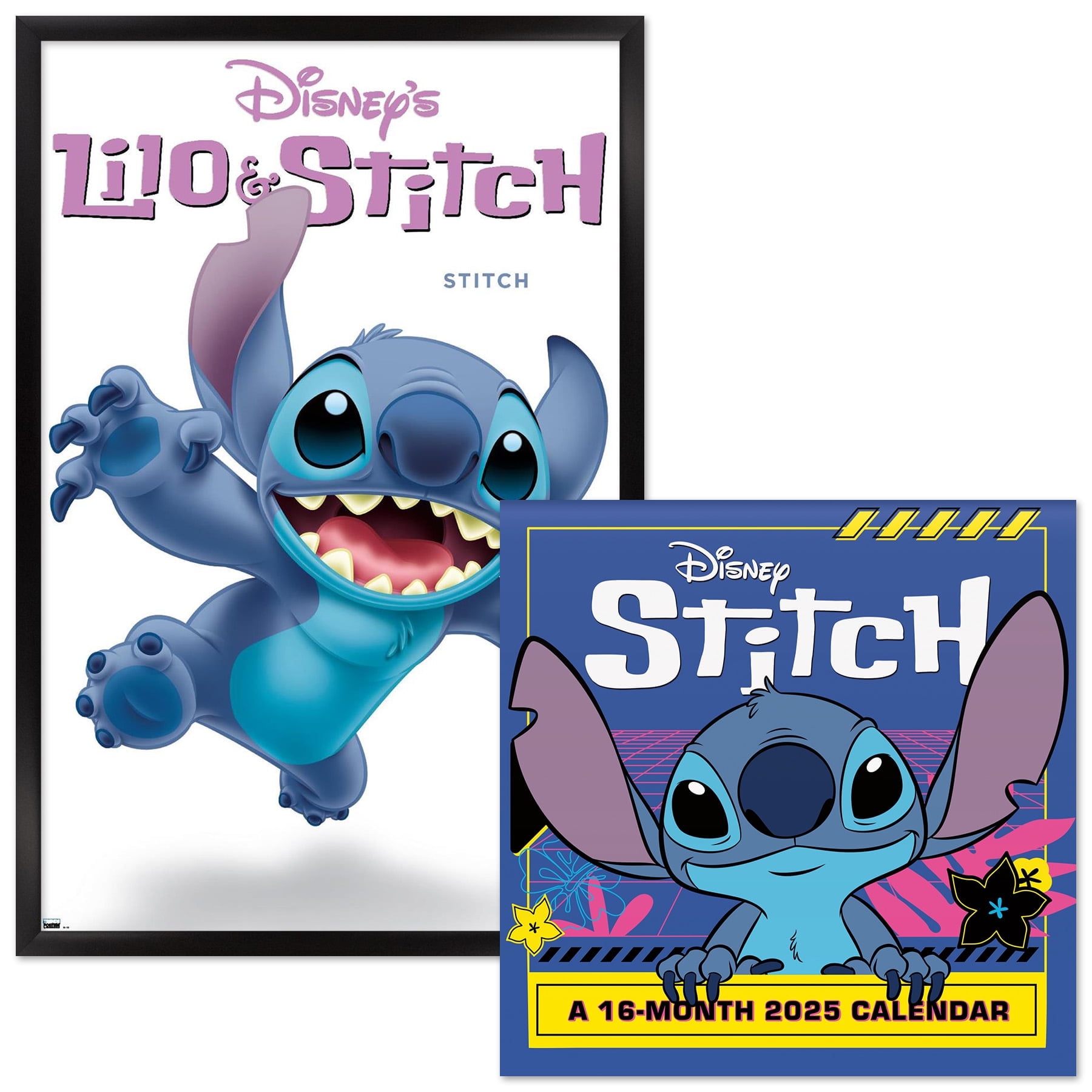 Disney Lilo & Stitch Framed Poster and 2025 Calendar - Walmart.com