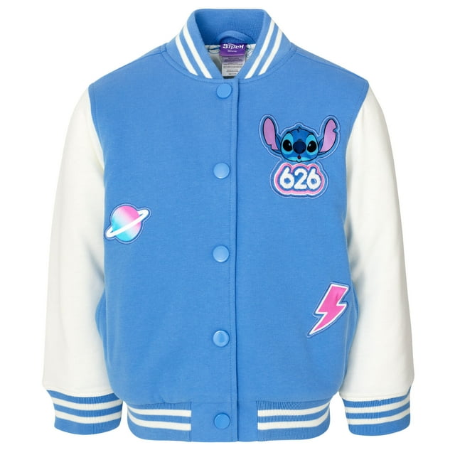 Disney Lilo & Stitch French Terry Varsity Bomber Jacket Little Kid to ...