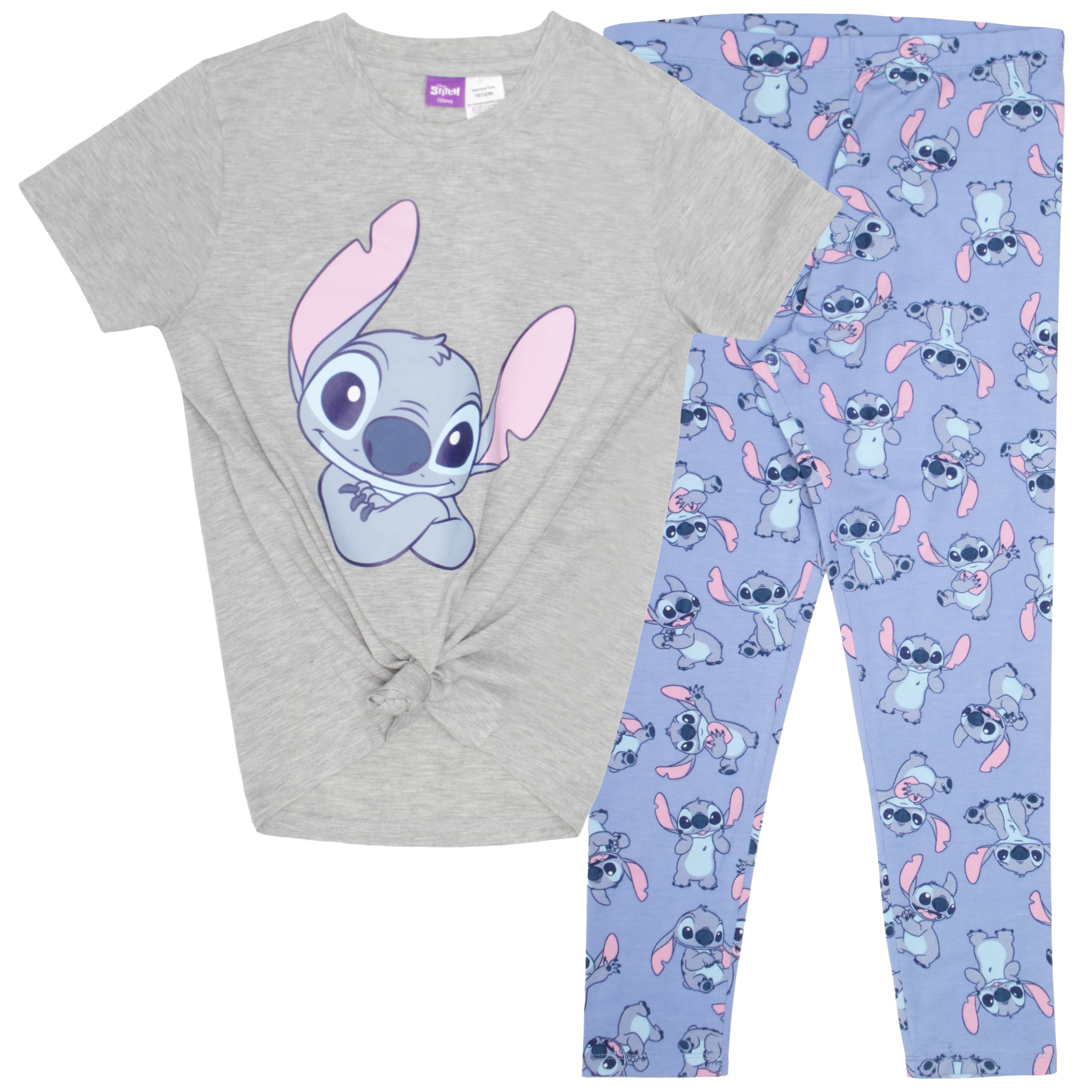 Disney Lilo & Stitch Girls 2-Piece Set - Short Sleeve Stitch with ...