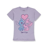 Disney Lilo & Stitch Girls' Angel T-Shirt Color: purple Size: 6 - 6x ...