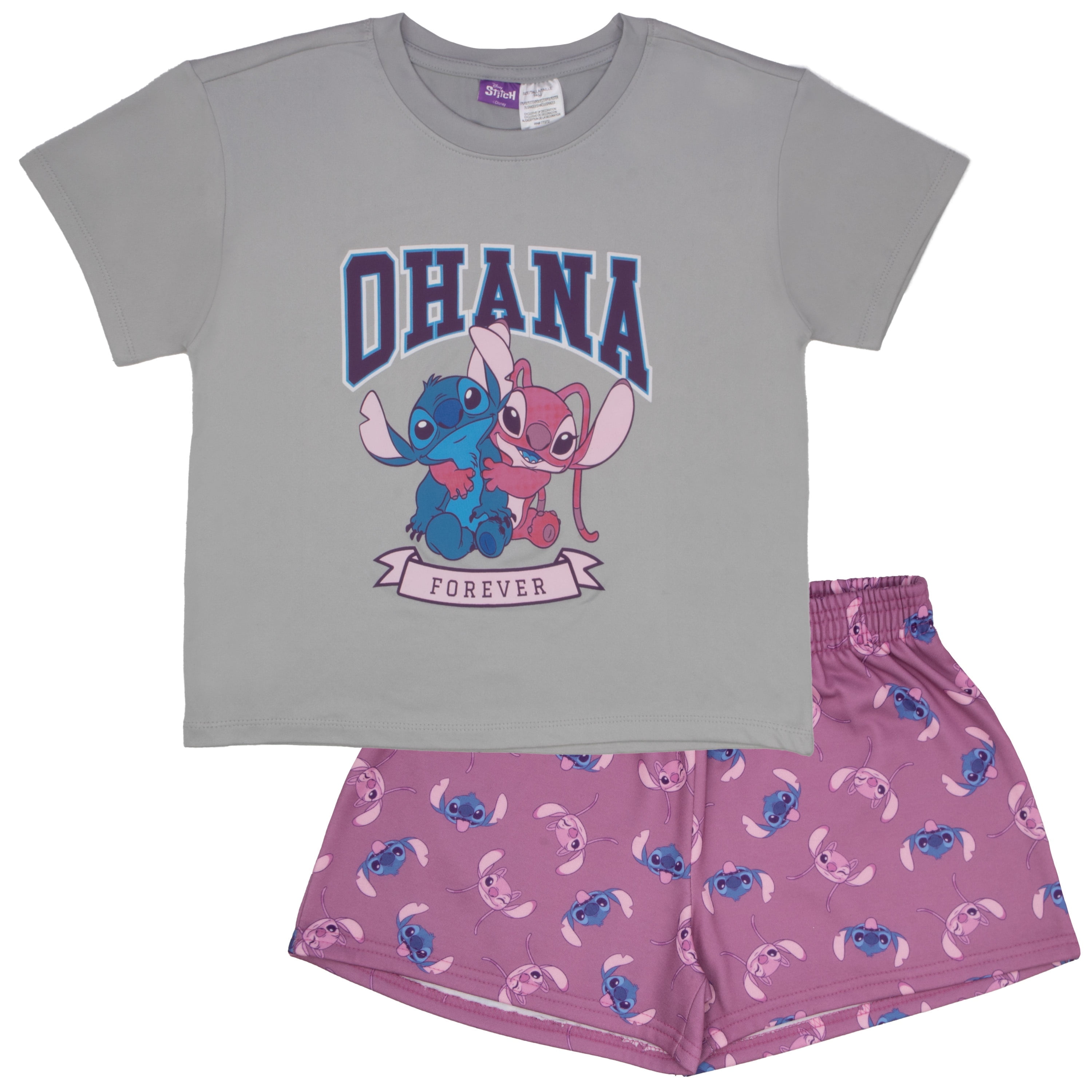 Disney Lilo & Stitch Girls Boxy Graphic T-Shirt and Short Set - Stitch ...