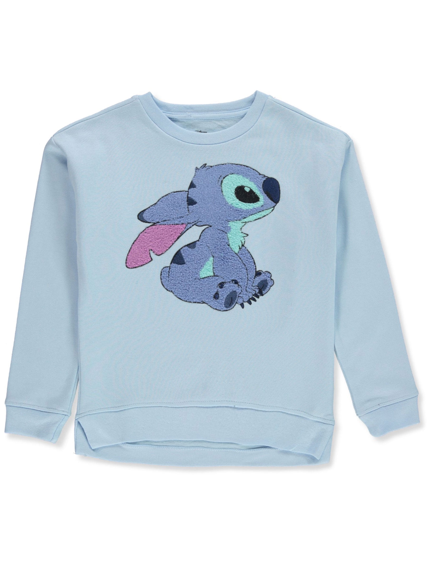 Disney Lilo & Stitch Girls' Chenille Sweatshirt - blue, 6 - 6x (Little ...