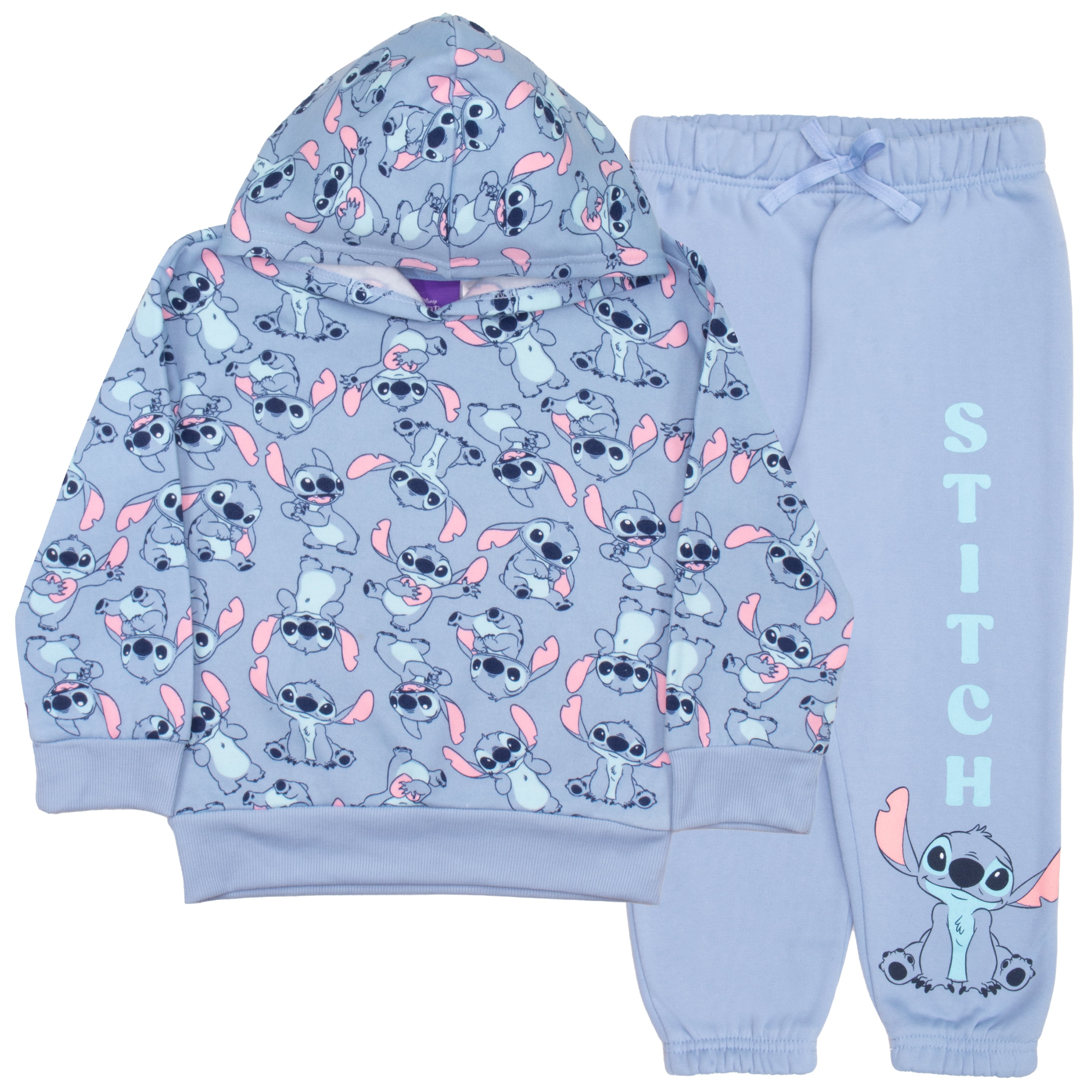 Disney Lilo and Stitch Girls Matching Sets Pullover Hoodie and Jogger ...
