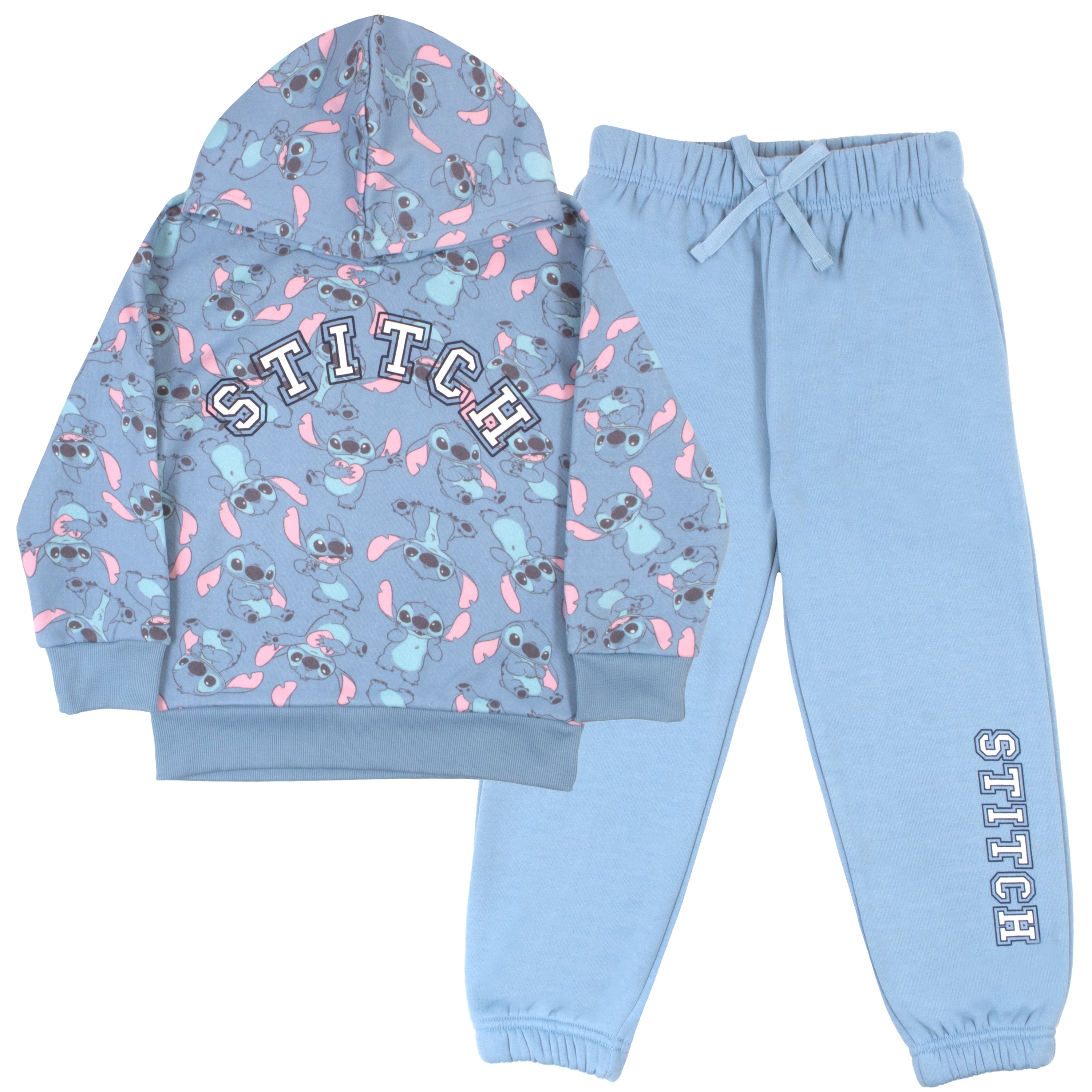 Disney Lilo and Stitch Girls Matching Sets Pullover Hoodie and Jogger ...